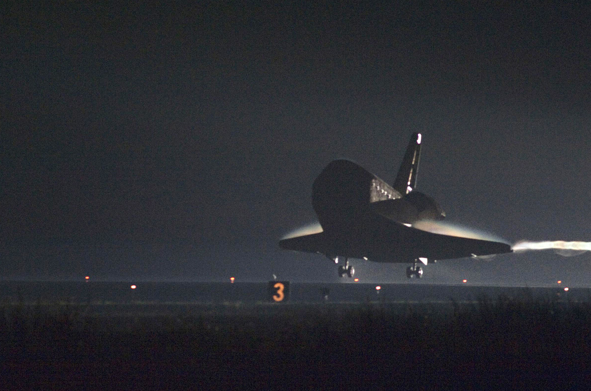 Space Shuttle Night Landing