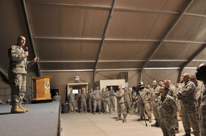 CMSAF visits, tours Transit Center at Manas > Air Force > Article Display