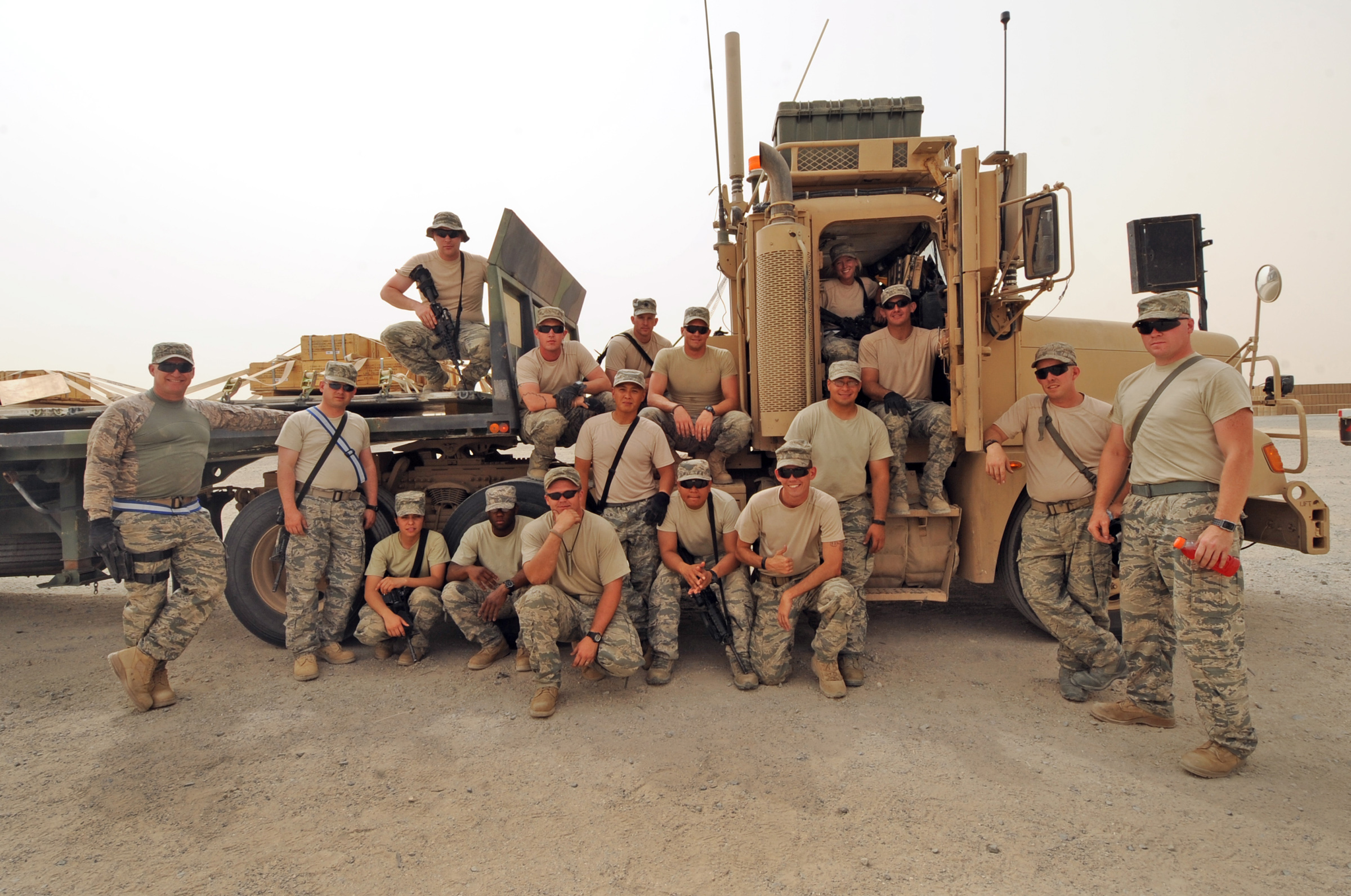 Deployed 387th Airmen serve in joint tasking as combat truckers