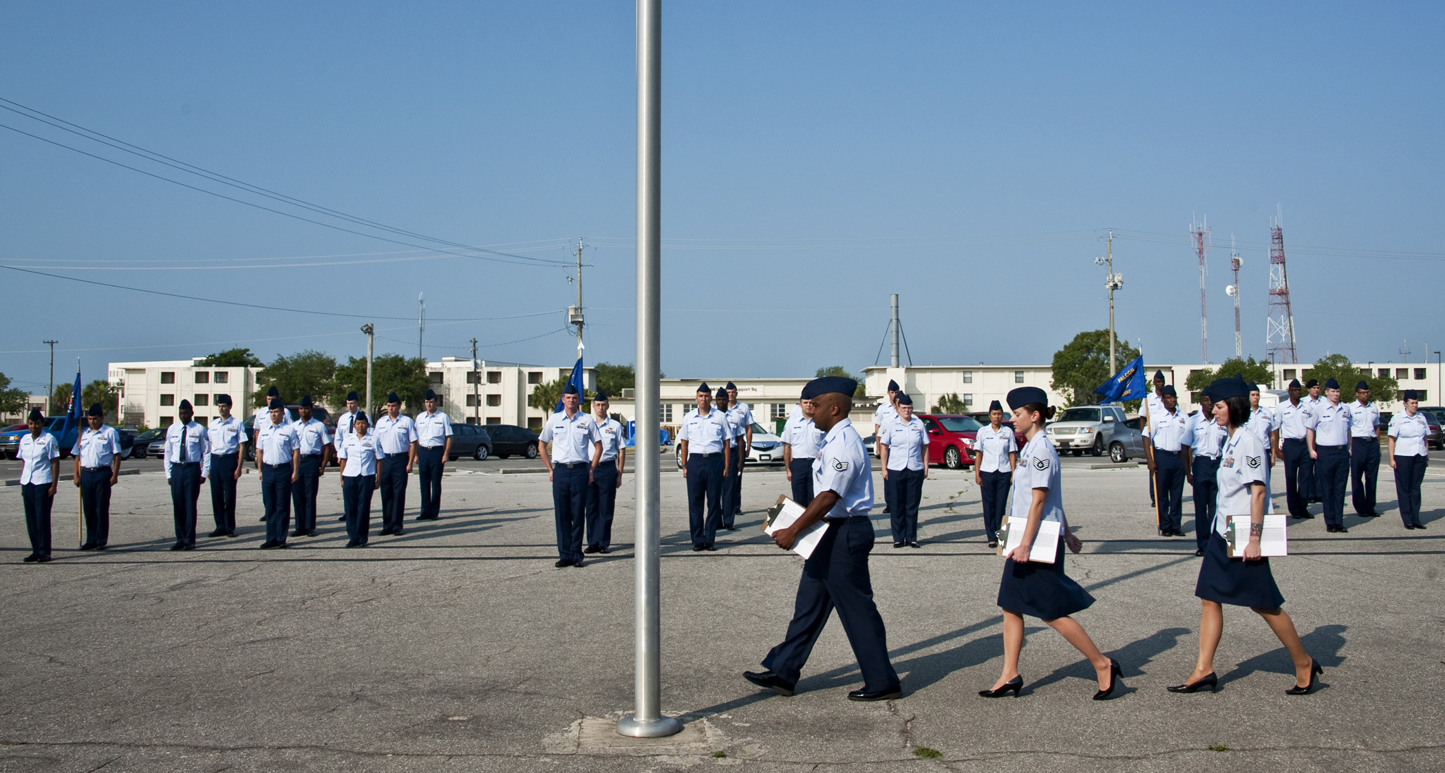 Airmen "dress right" for ALS blues inspection > Eglin Air Force Base > News