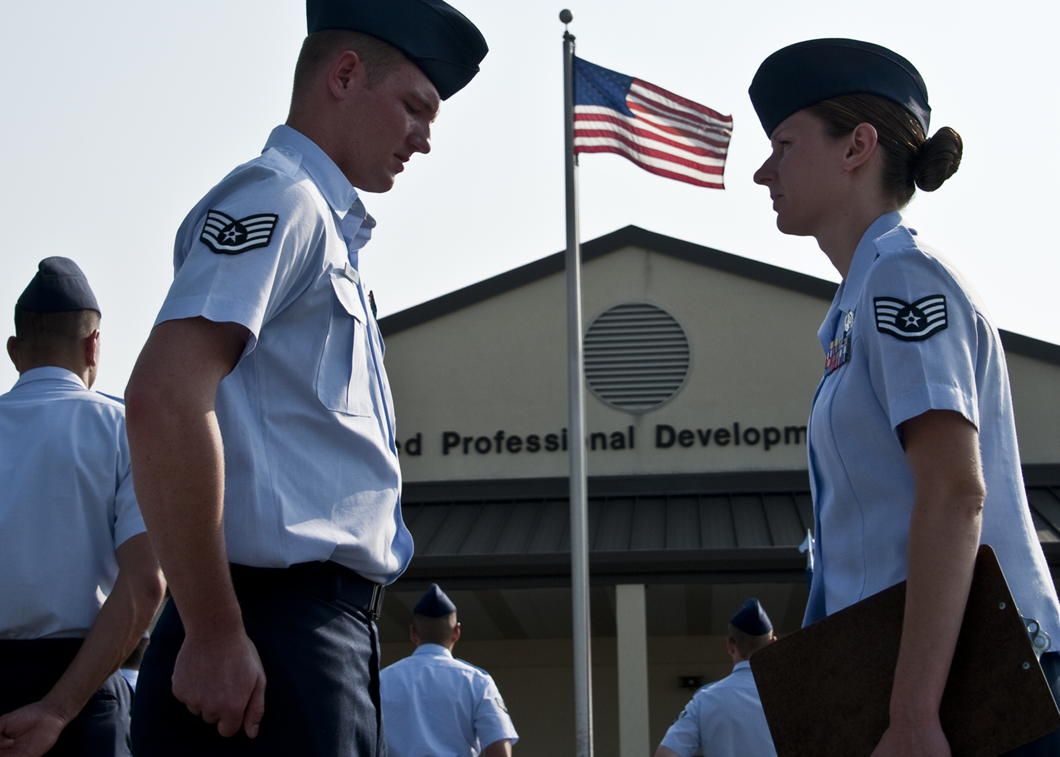 Airmen "dress right" for ALS blues inspection > Eglin Air Force Base ...