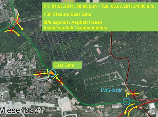Ramstein East Gate closure, construction schedule > Ramstein Air Base ...