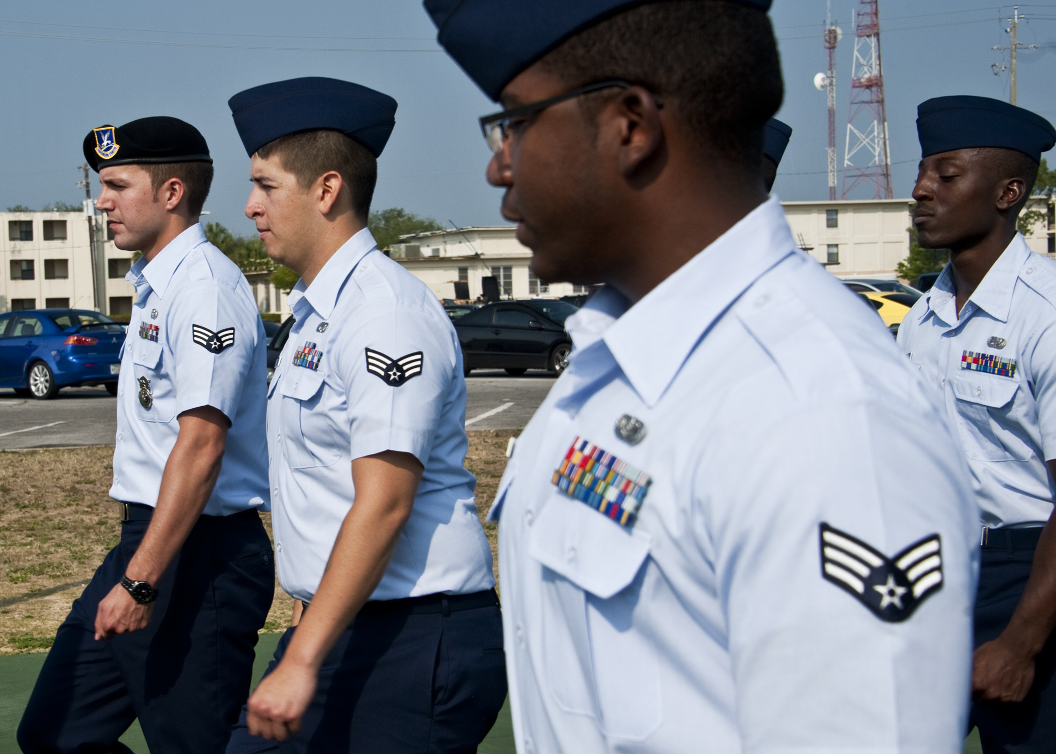 Airmen step in time at ALS drill practice > Eglin Air Force Base ...