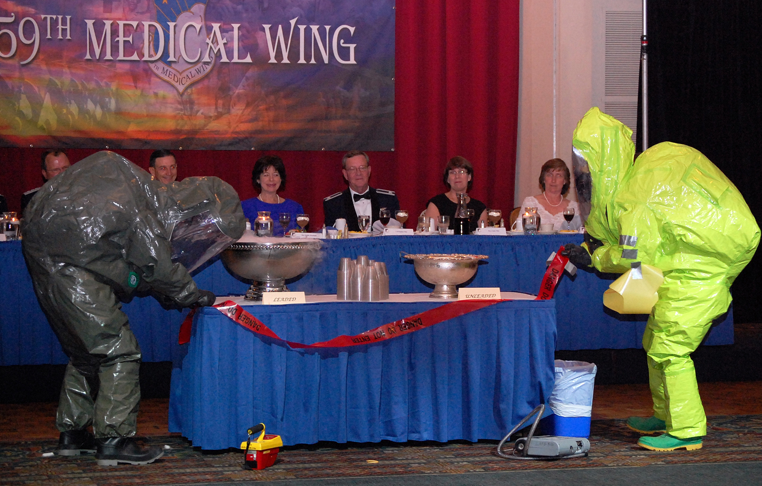 HAZMAT team tests grog bowl at 59th MDW Dining Out