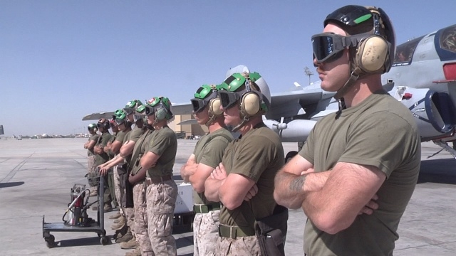Marines on flight line June 2011.JPG