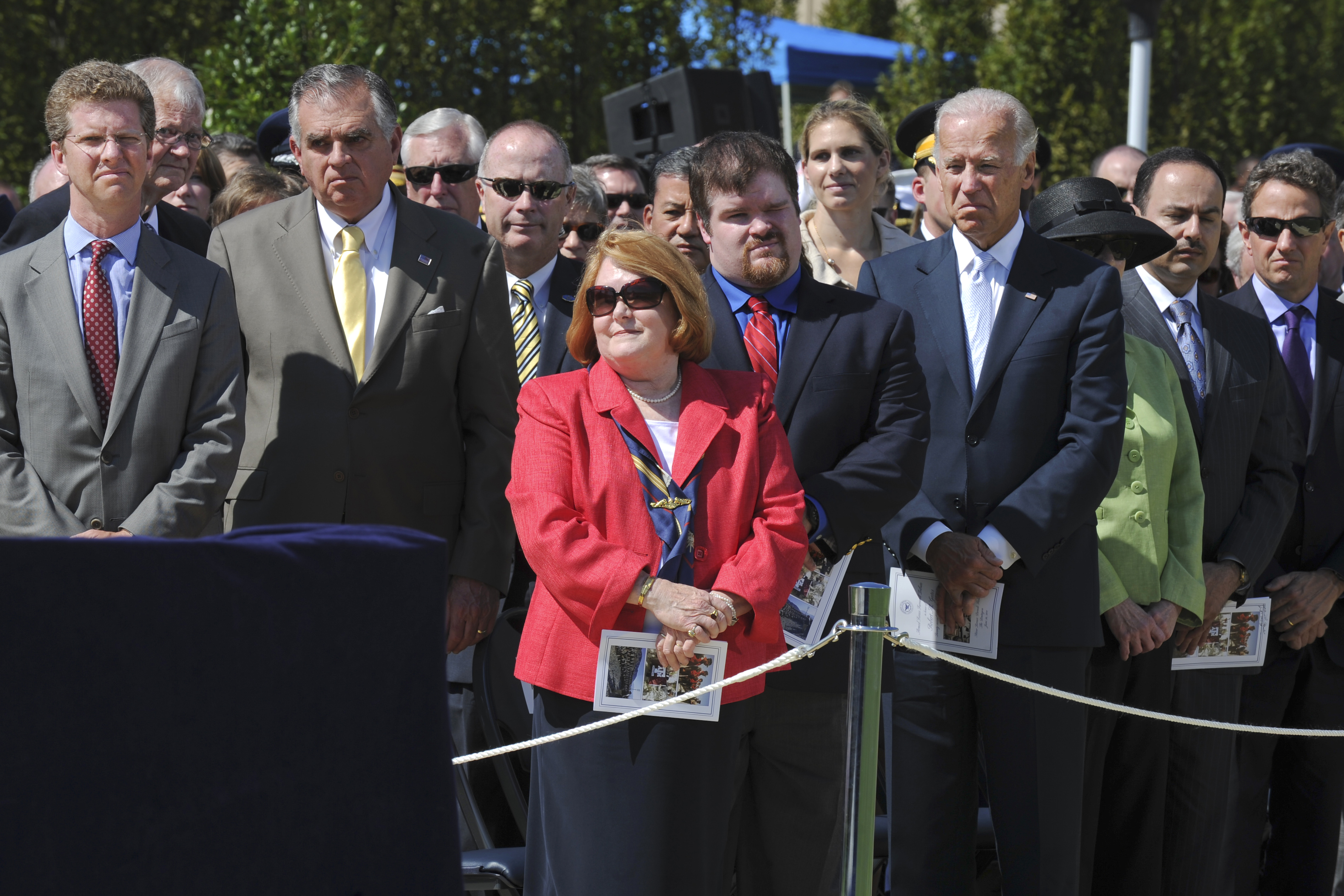 Becky Gates, center, wife of Defense Secretary Robert M. Gates, and ...