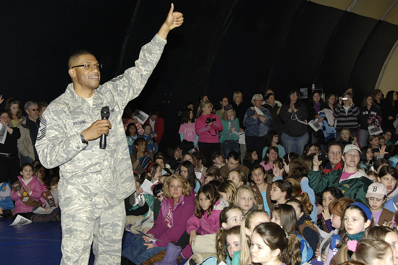 Next generation leaders -- Girl Scouts -- drop cookies off at Hanscom ...