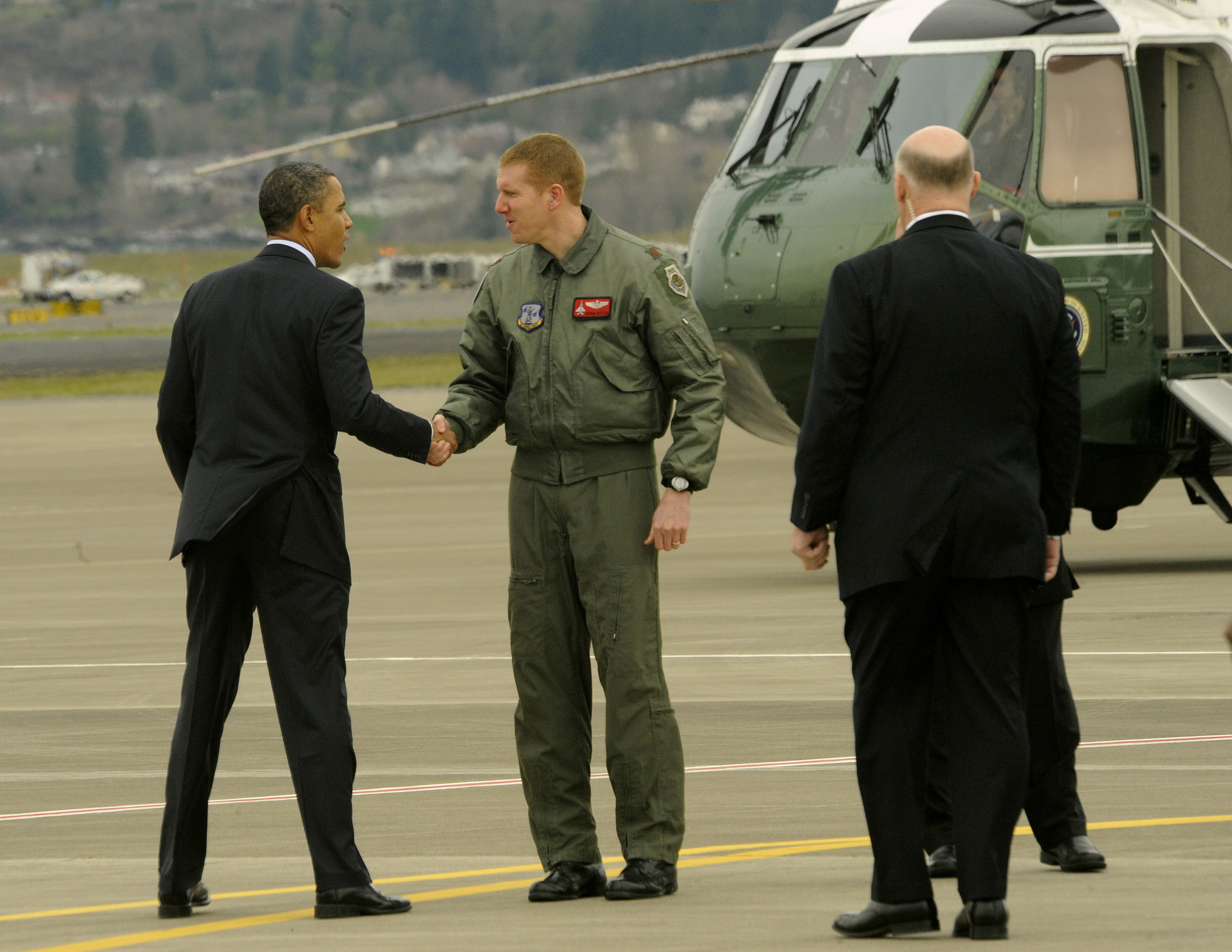 President Barack Obama Arrives for Technology Tour of Intel Corporation