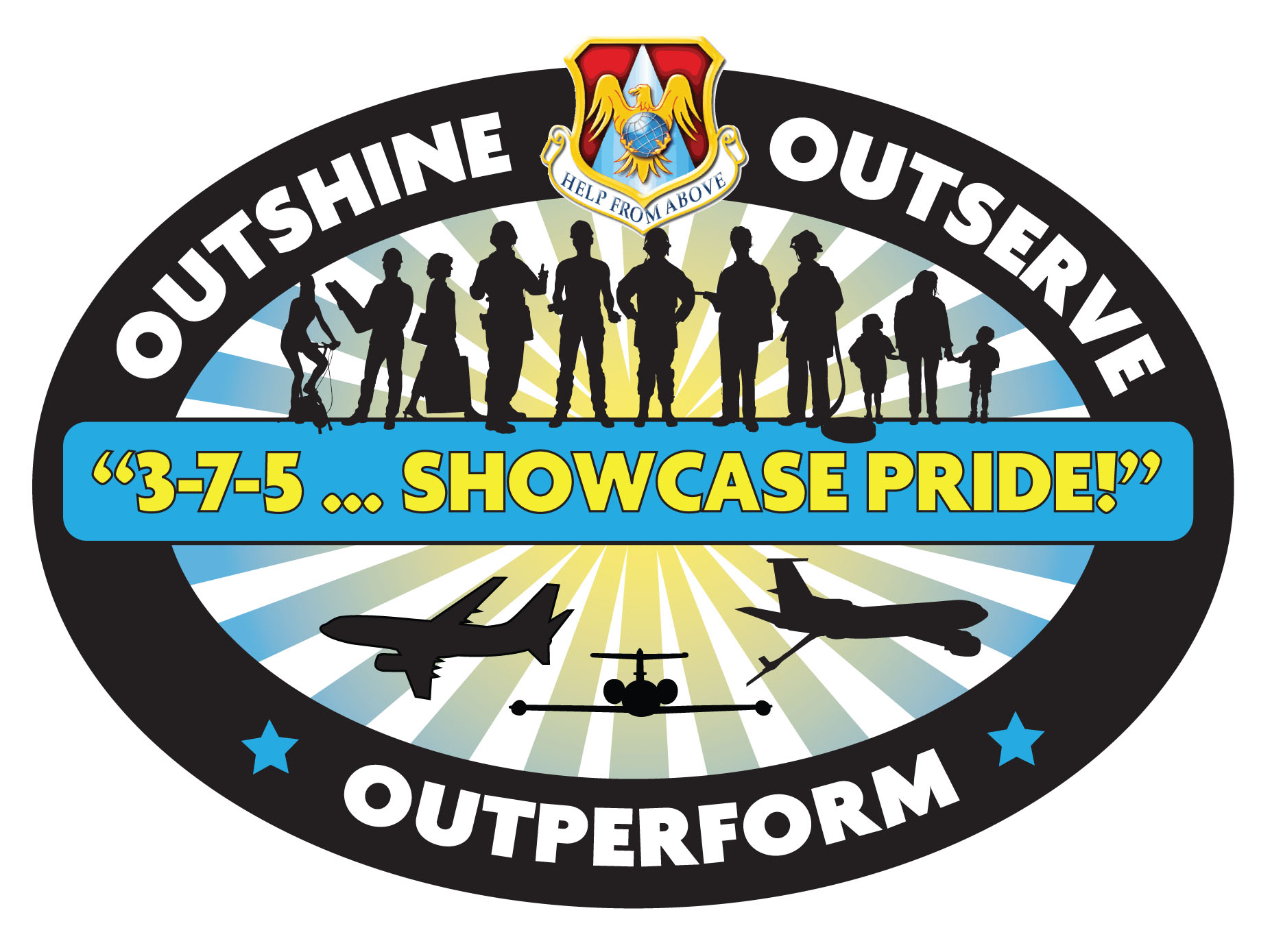 The 375th AMW Showcase Pride Logo