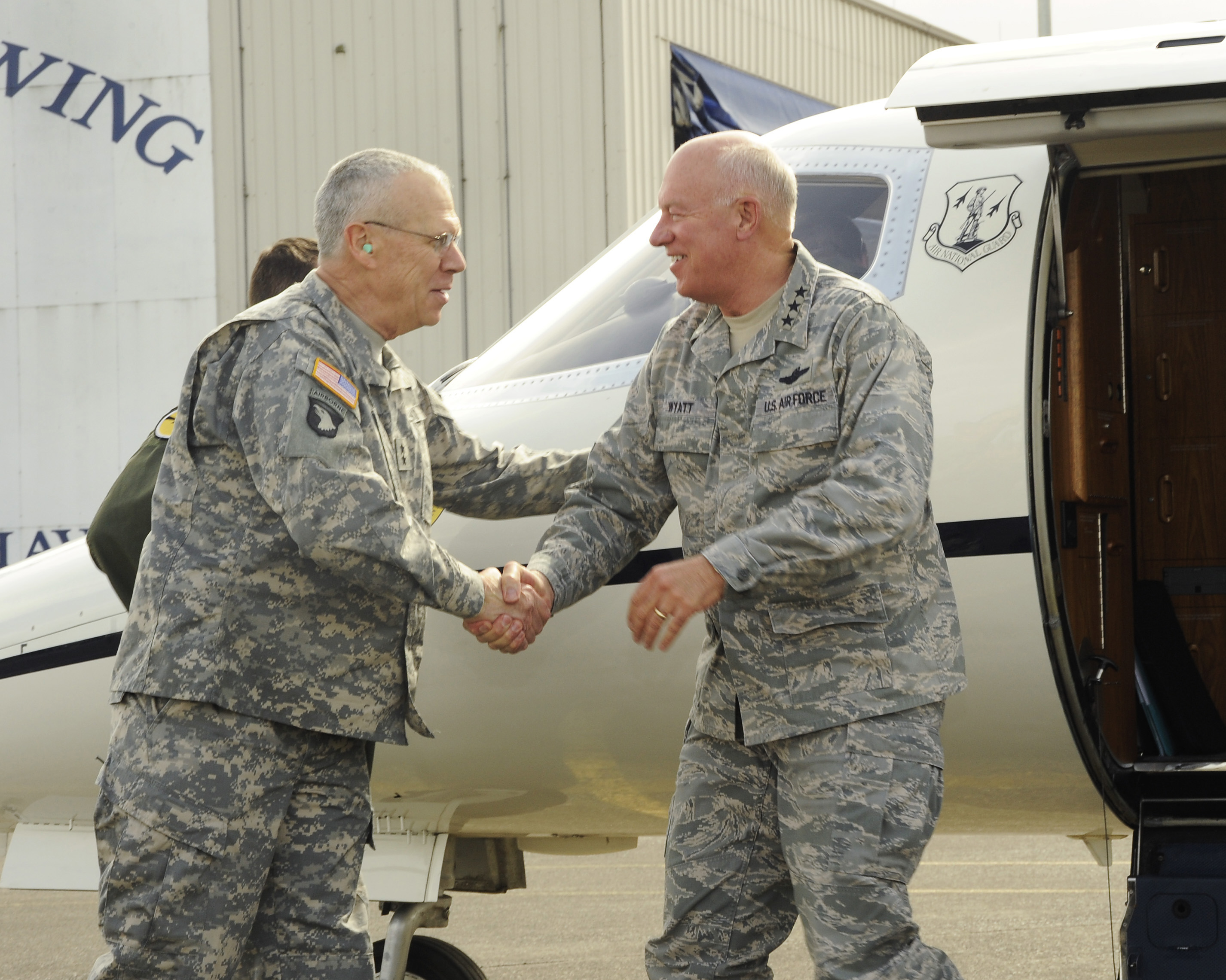Lt. Gen. Harry Wyatt arrival