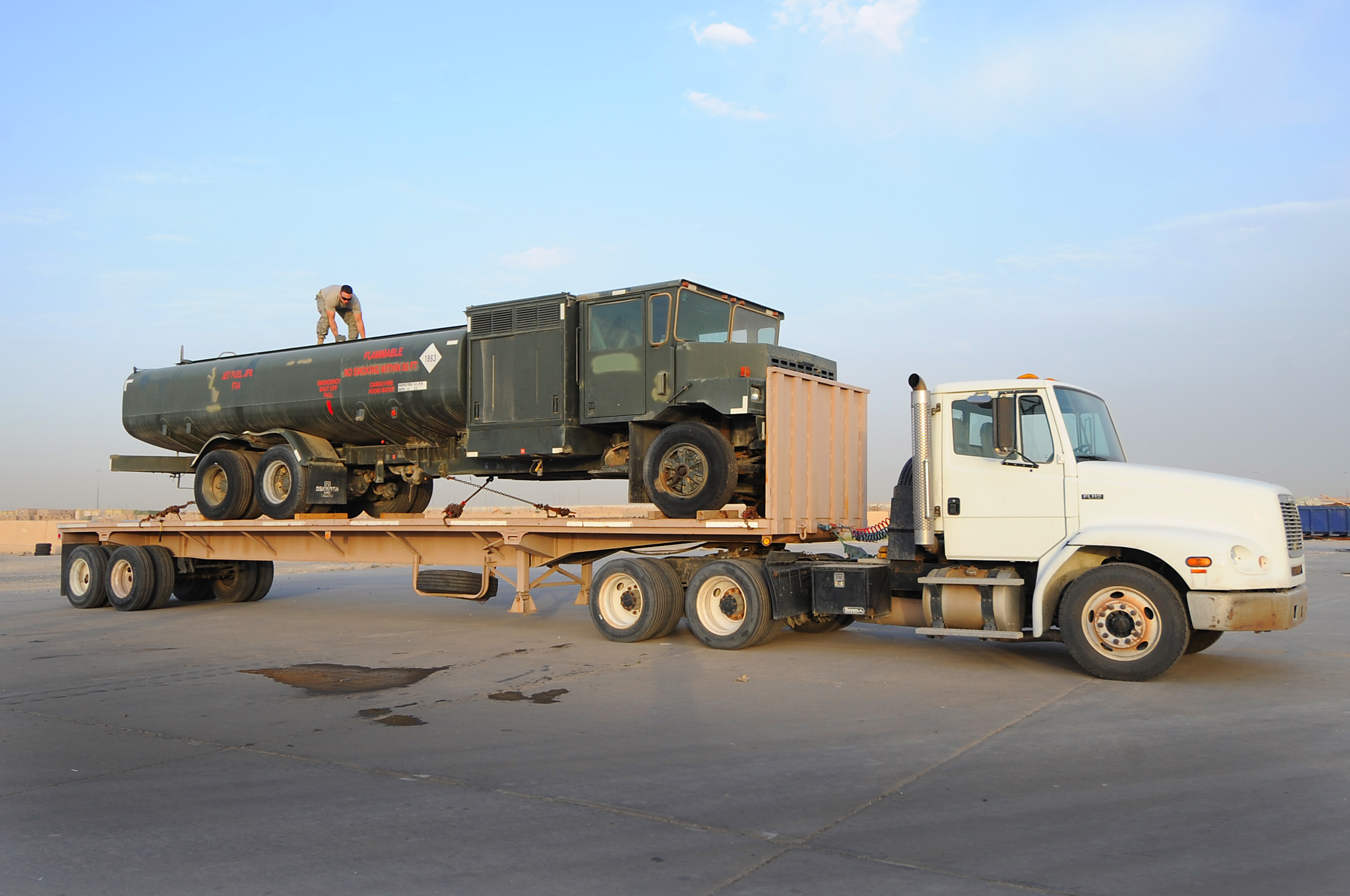 Vehicle operators secure their load