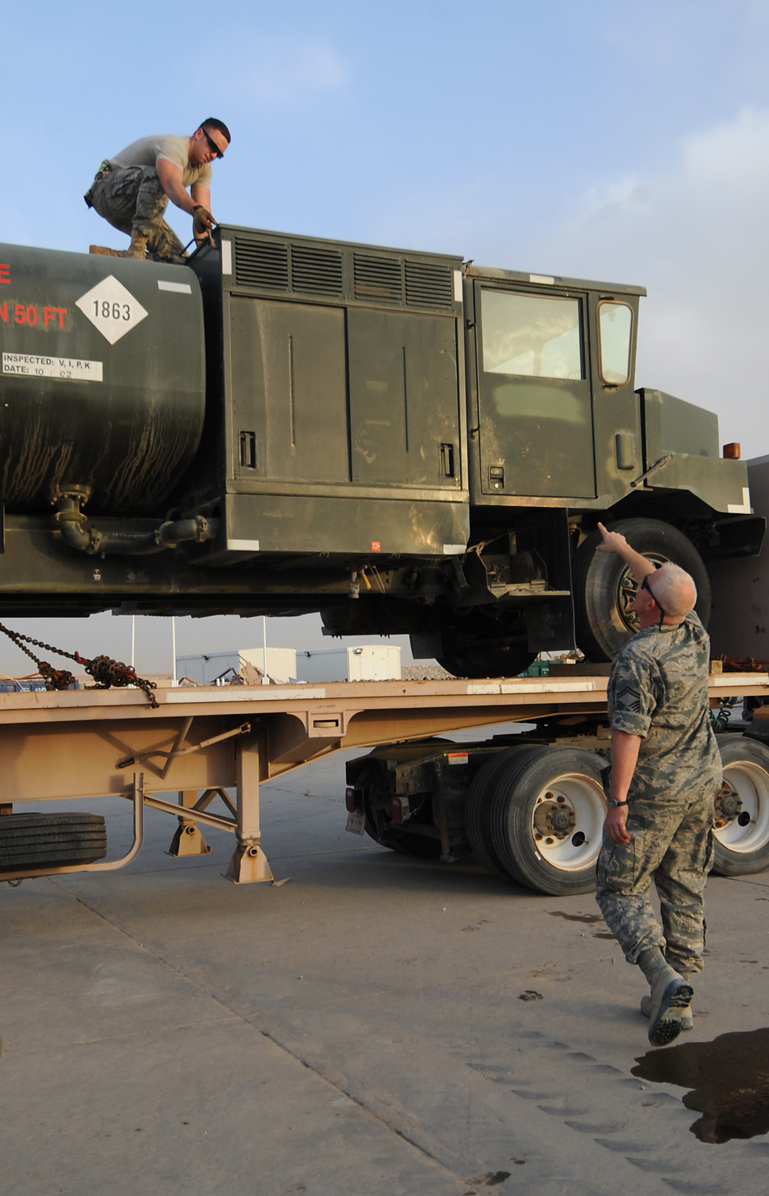 Vehicle operators secure their load