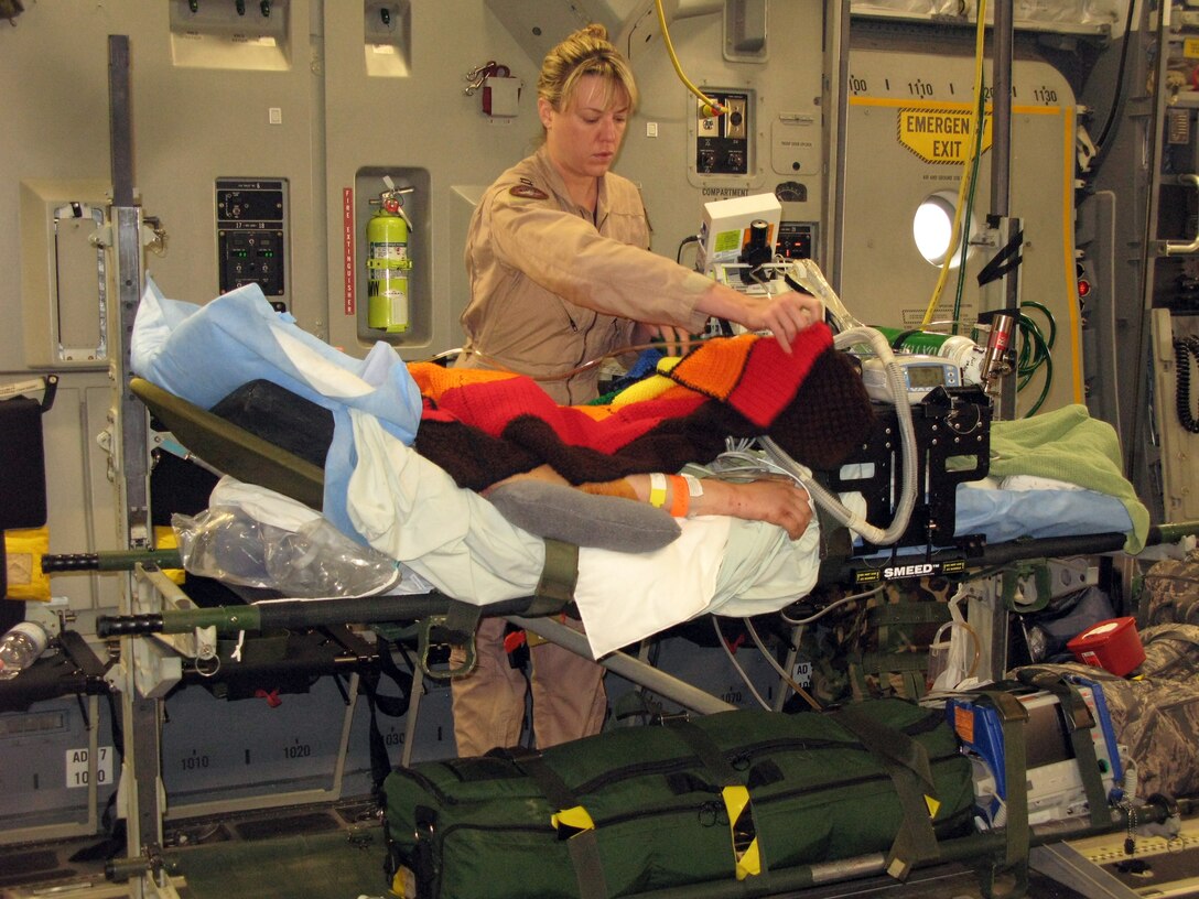 Air Force Capt. Jackie Richards, a critical-care nurse from Joint Base ...