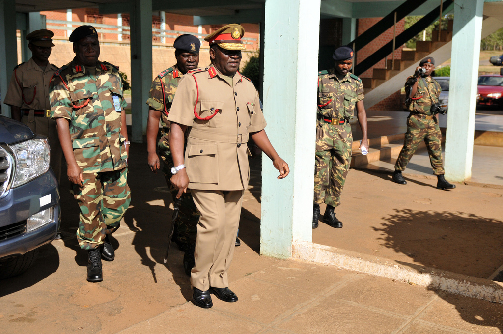 Malawi Defense Force Commander Gen. Marko Chiziko heads out to the ...