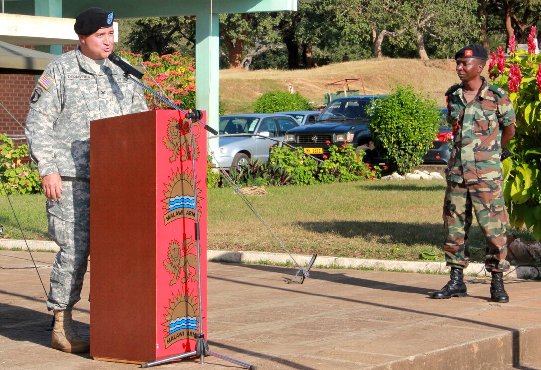 U.S. Army Col. Marcus De Oliveira praises the partnerships forged by U ...
