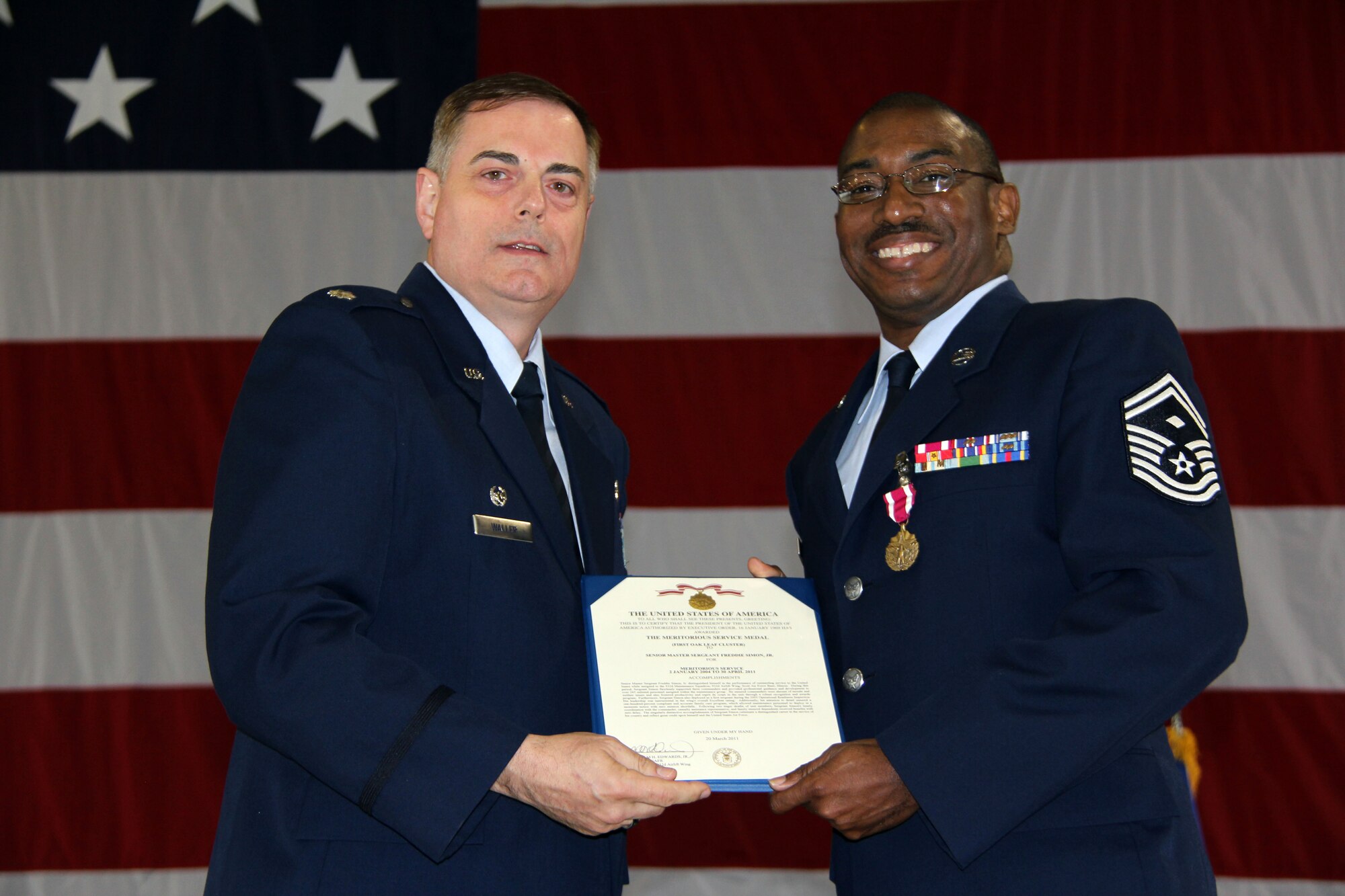 First Sergeant Simon caps 25-year career > 932nd Airlift Wing > Article ...