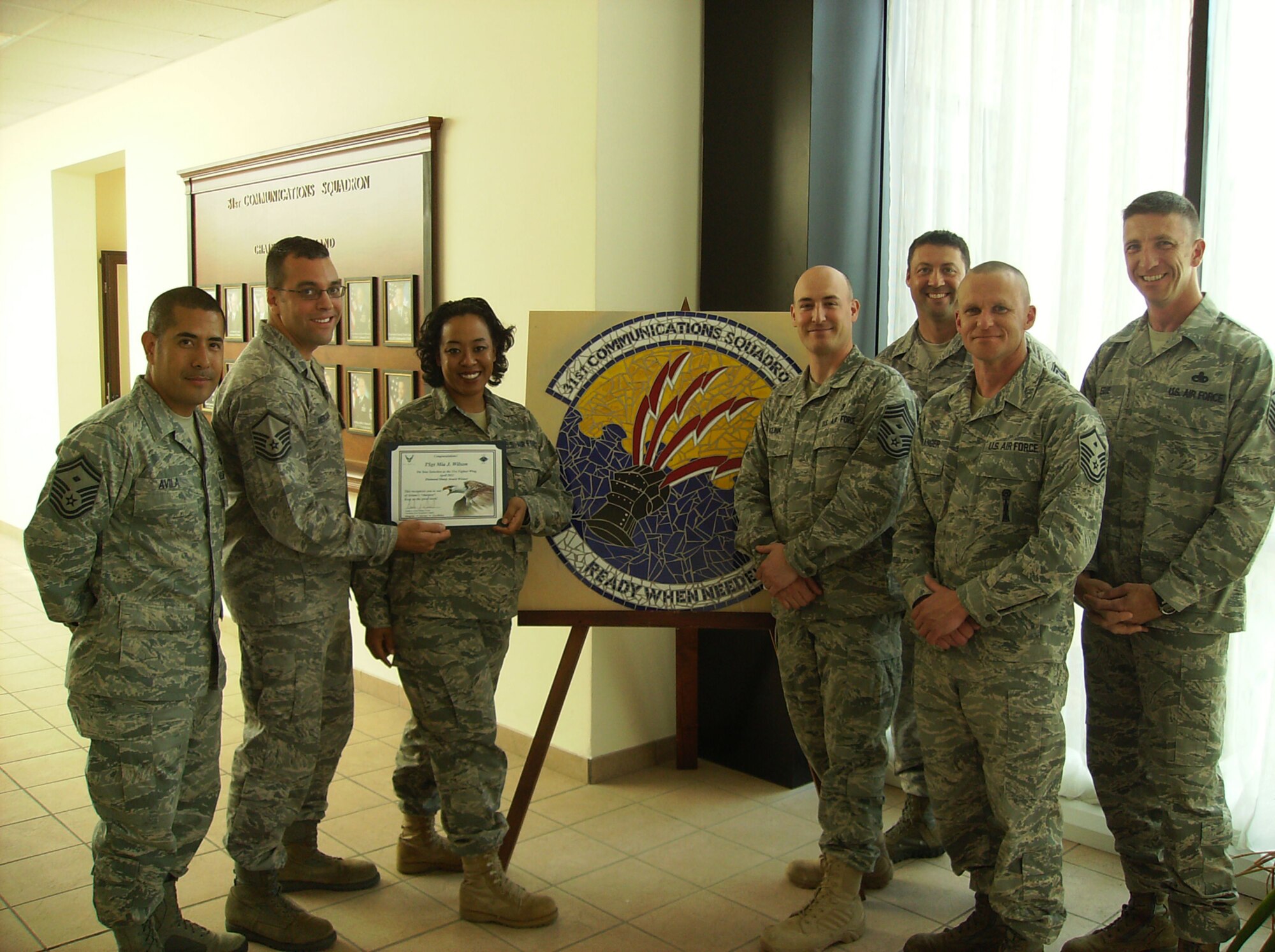 Diamond Sharp Award > Aviano Air Base > Display