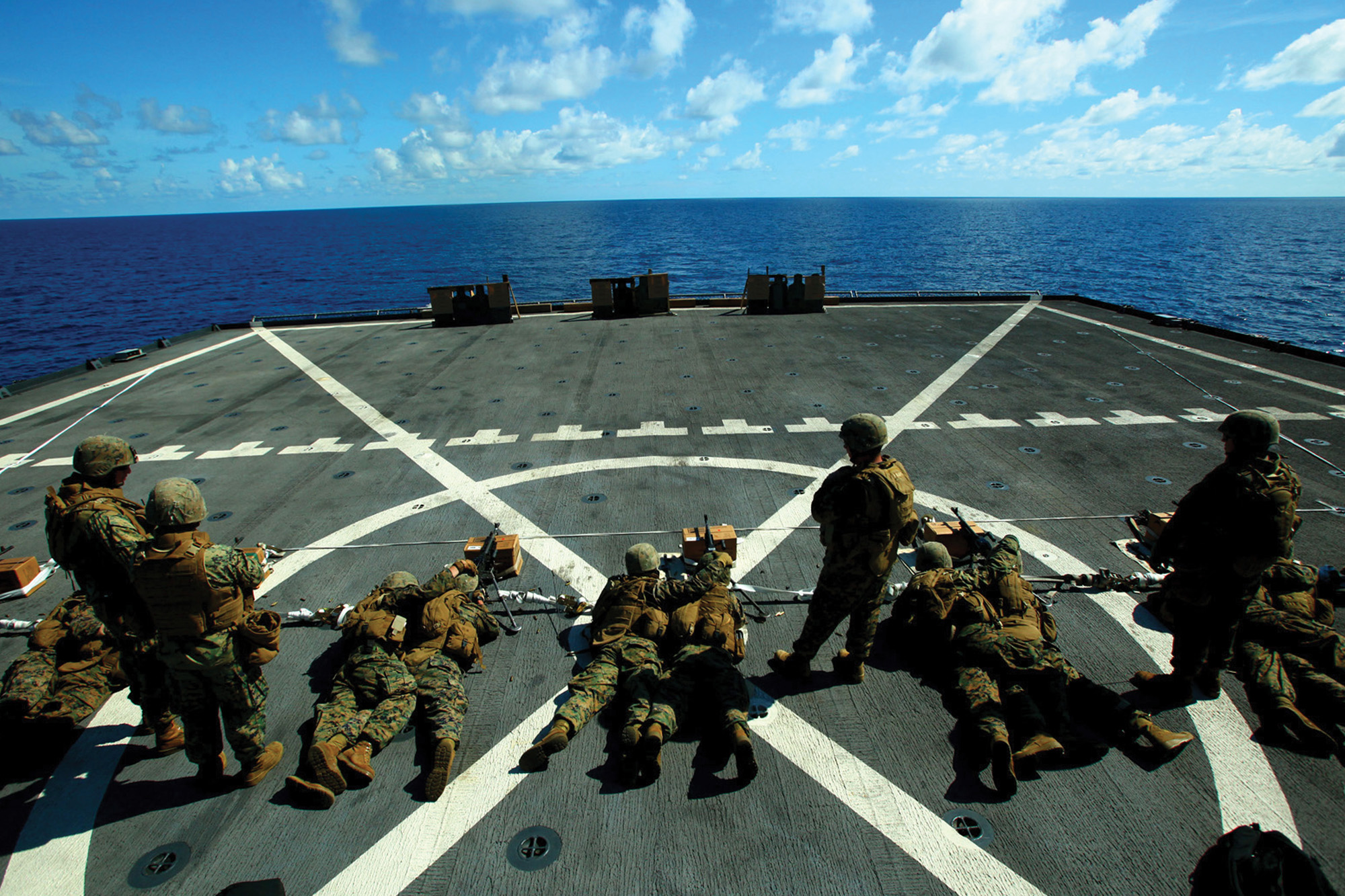 Marines, sailors conduct machine gun drills aboard USS Tortuga > Marine ...