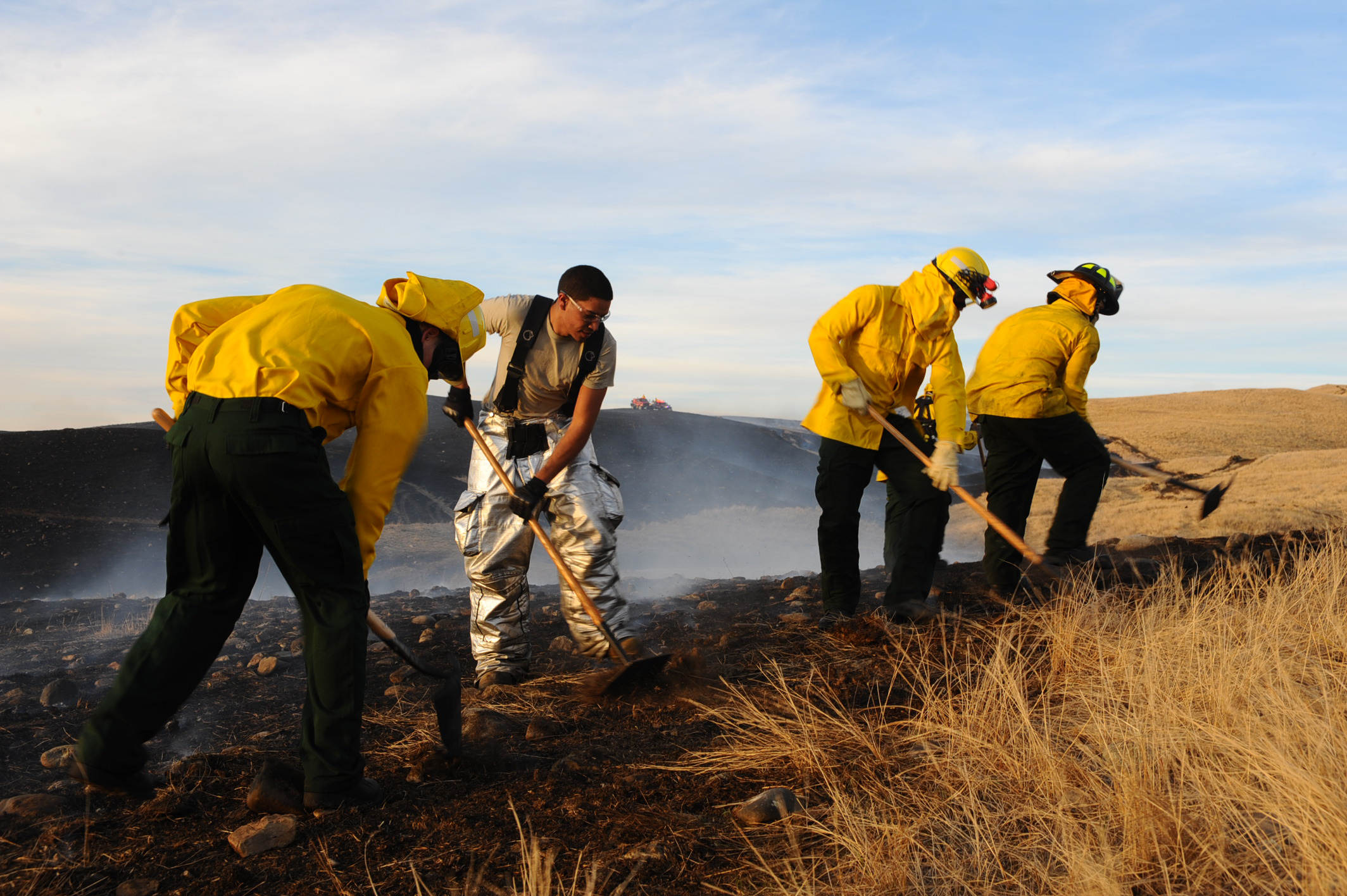 EAFB, area firefighters team up to battle grassland fire > Ellsworth ...