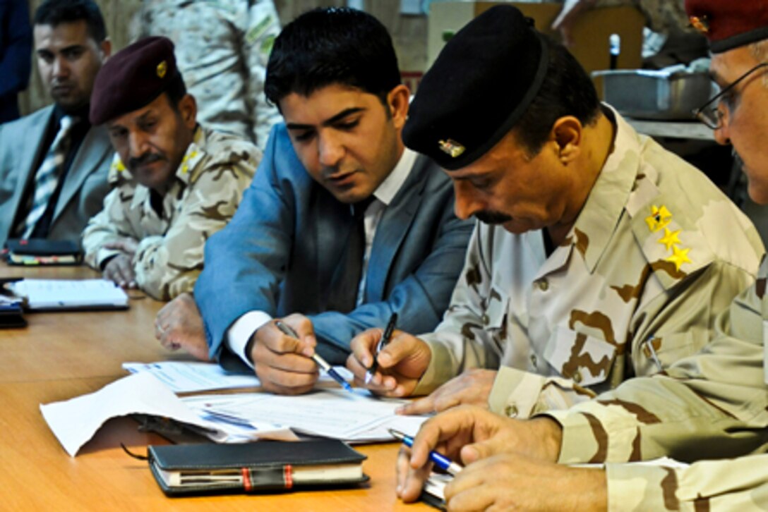 Col. Sa'di Aftan al Dulaimi, deputy logistics officer for the Anbar ...
