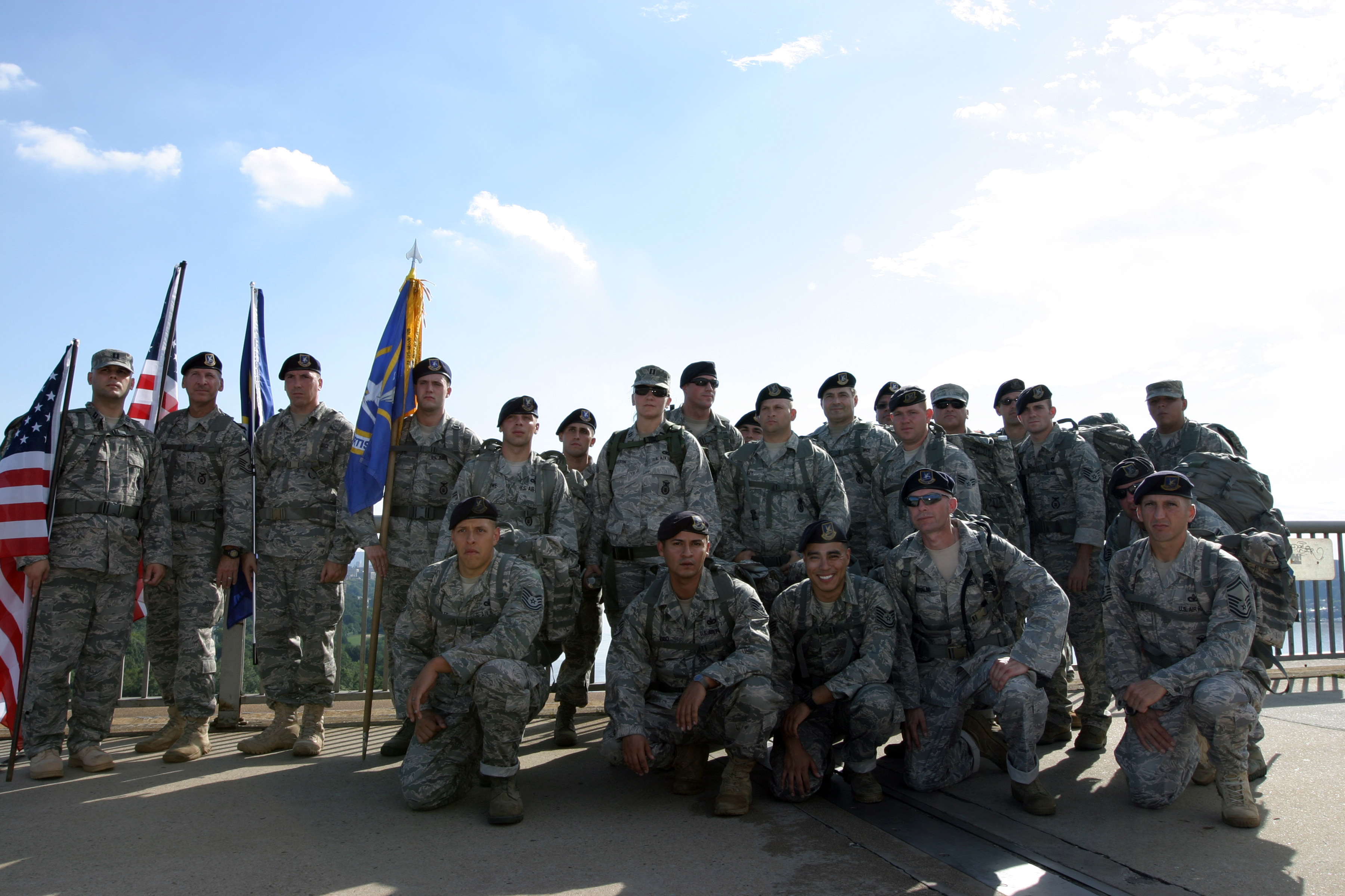108th Wing security forces participate in Ruck March to Remember