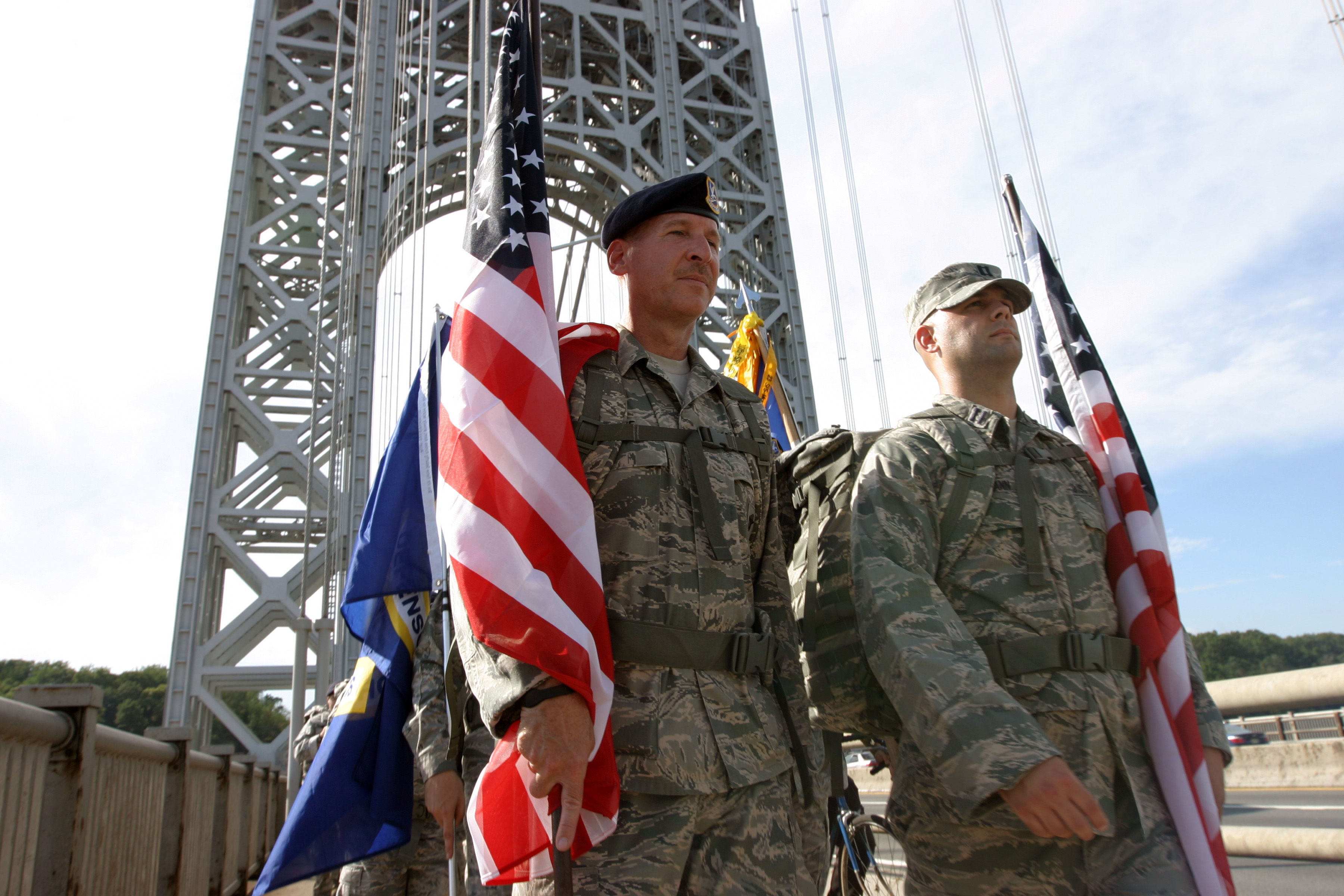 108th Wing security forces participate in Ruck March to Remember