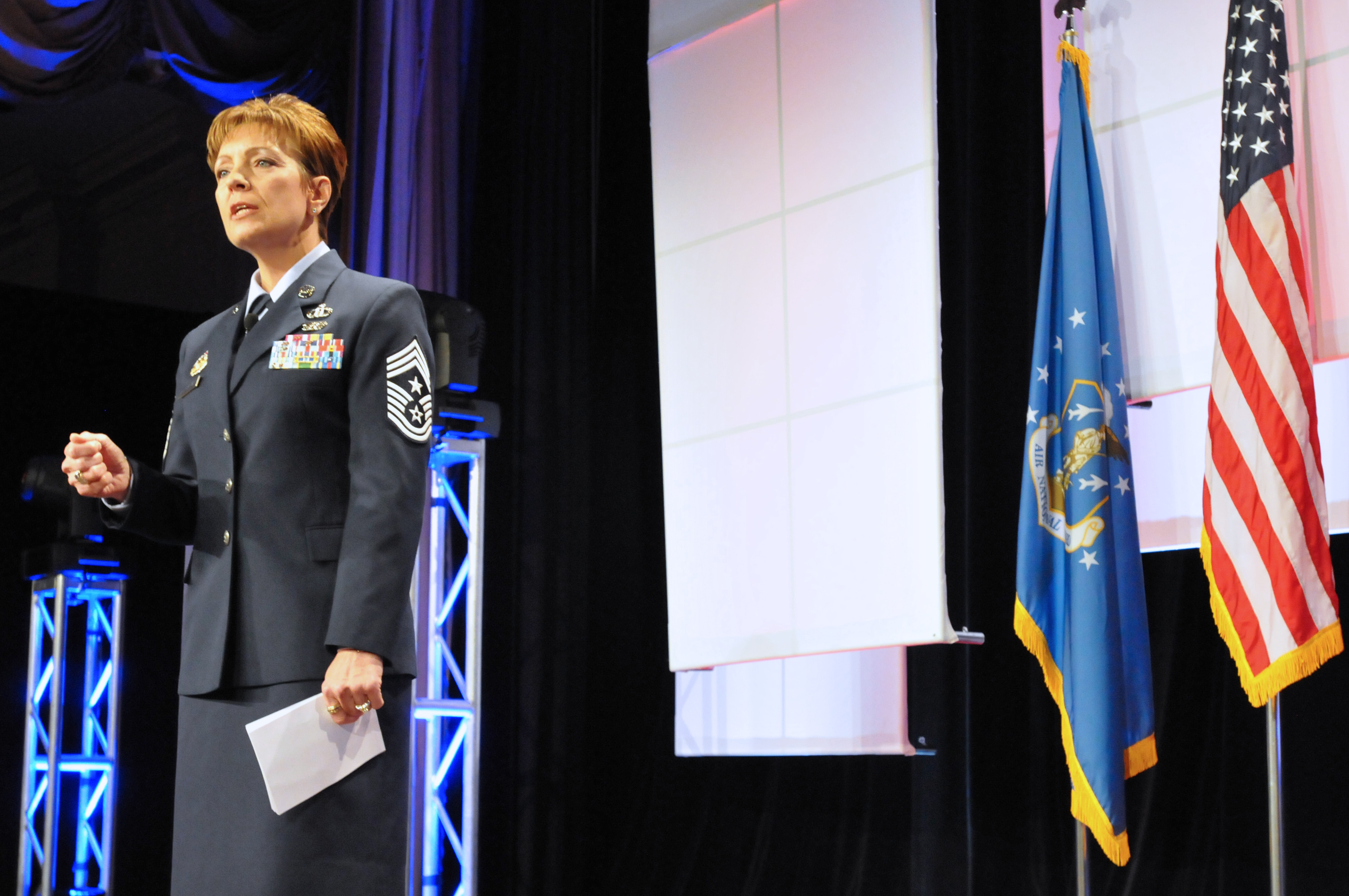 Air Force Command Chief Master Sgt. Denise Jelinski-Hall, the senior ...