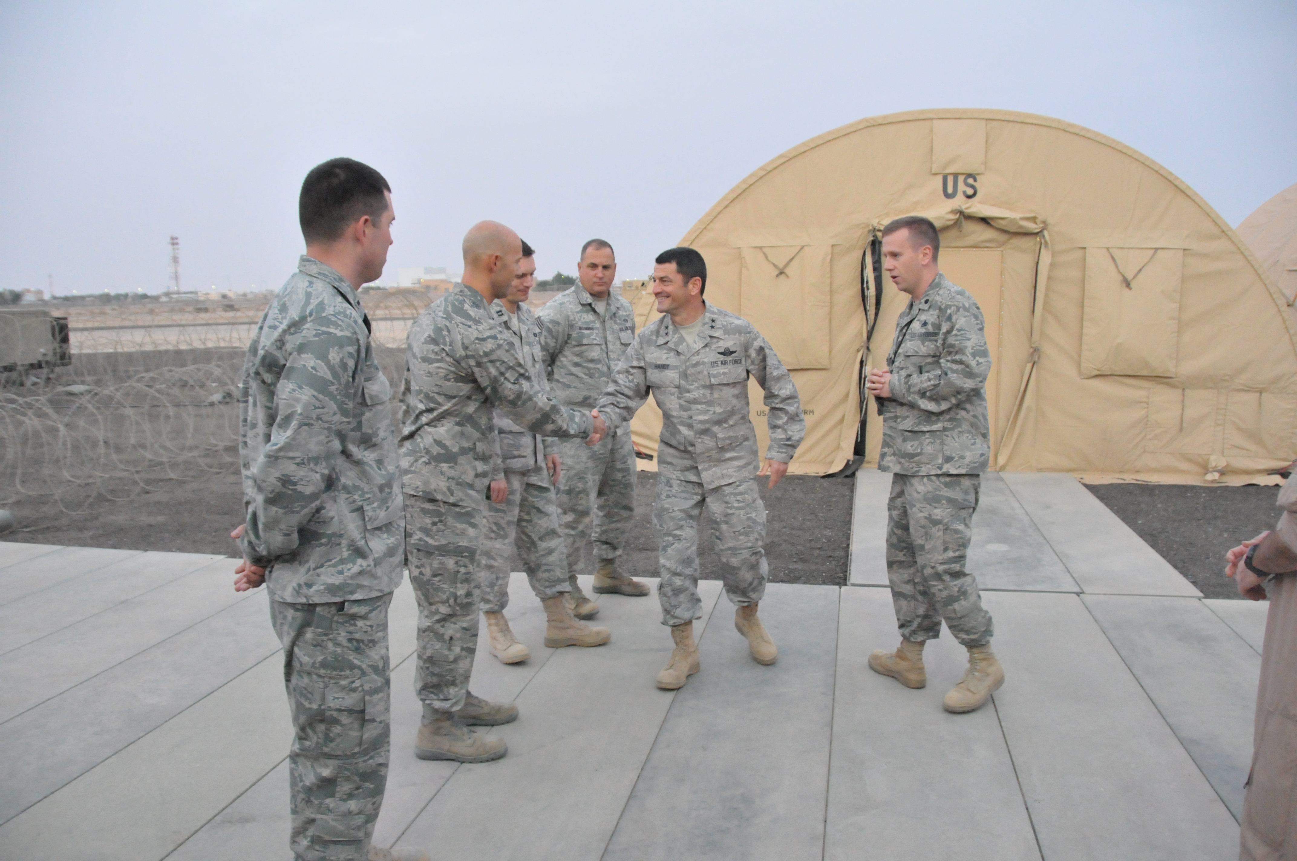 Maj. Gen. Handy visits 332 AEW > U.S. Air Forces Central > News