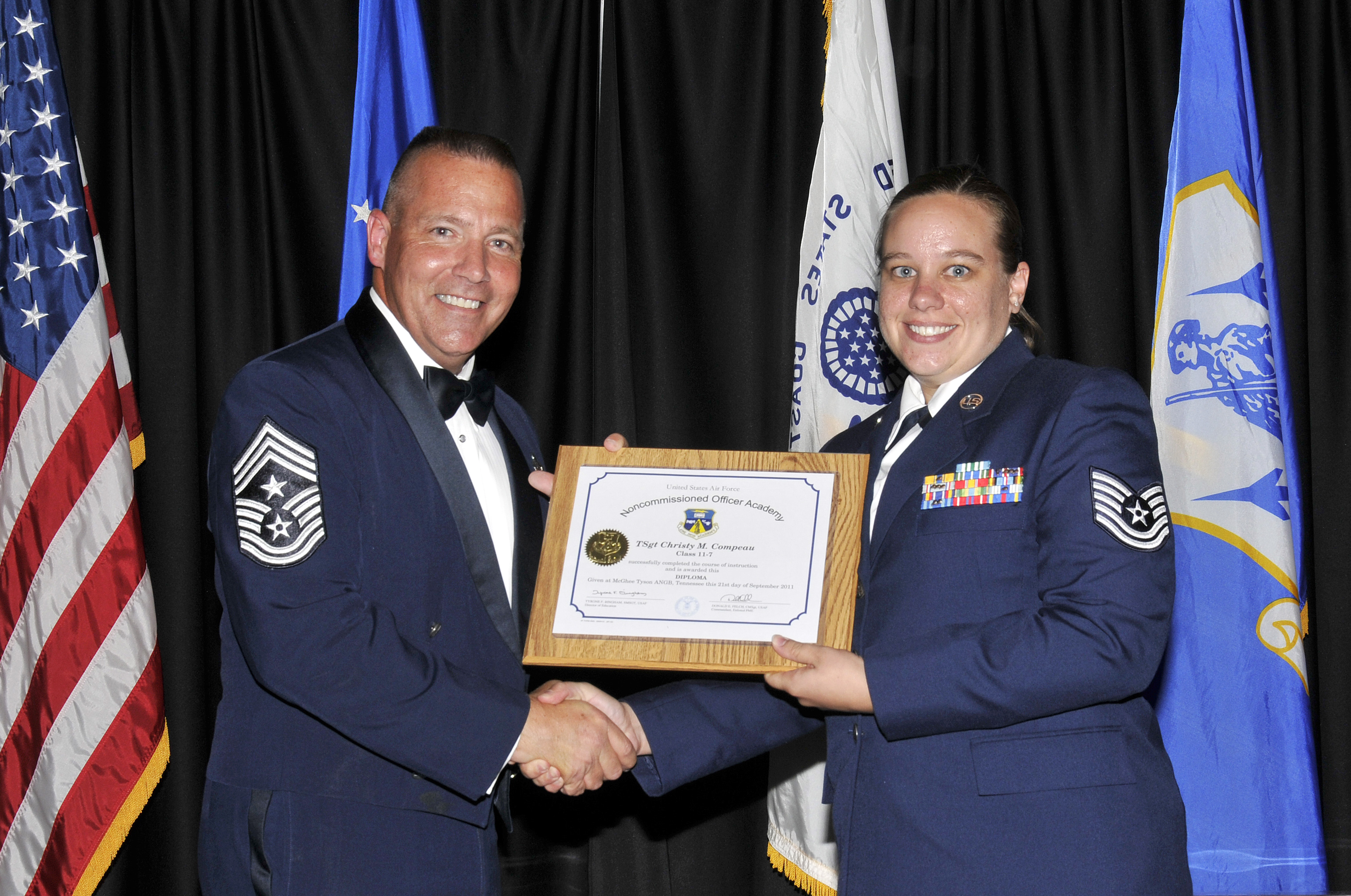 NCOA Class 11-7 distinguished graduate award