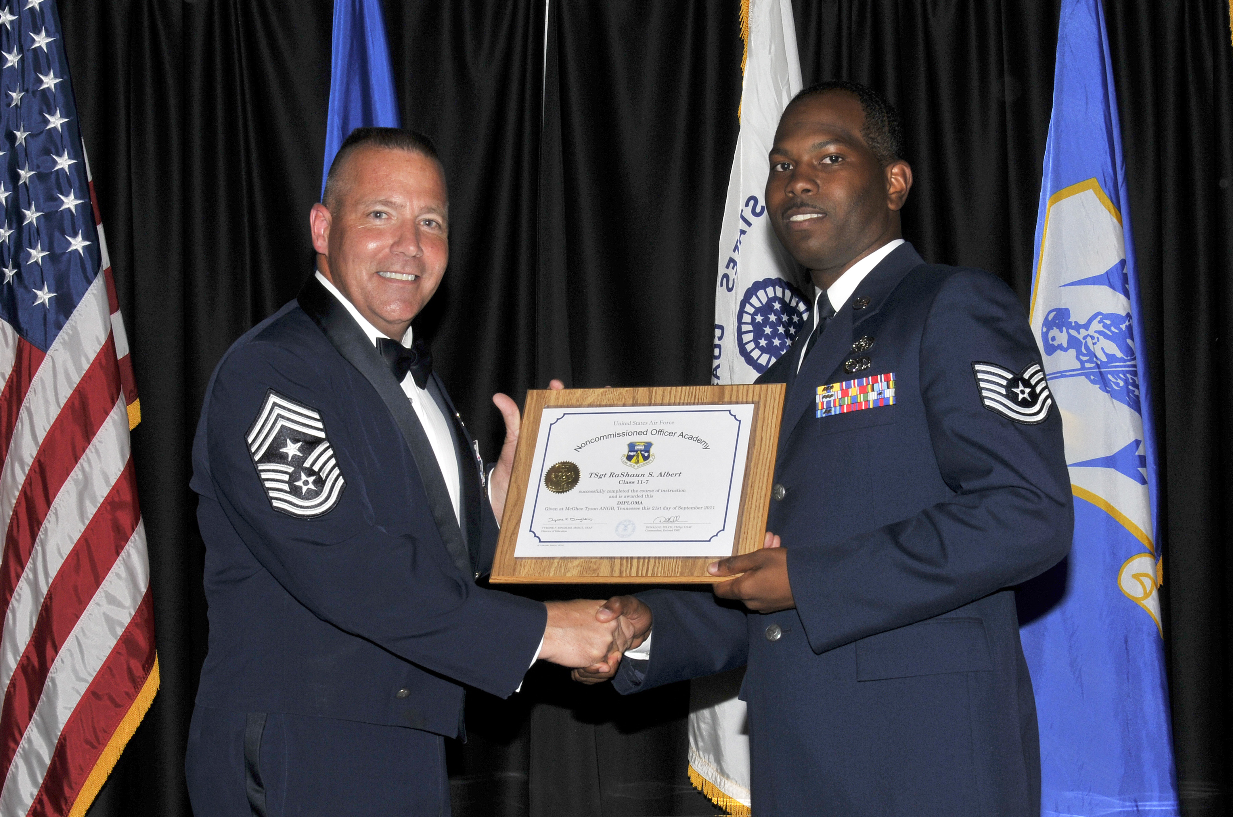 NCOA Class 11-7 distinguished graduate award
