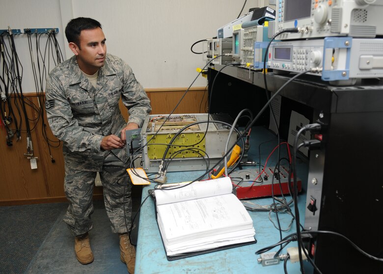 Radio frequency transmission system technicians keep units ...