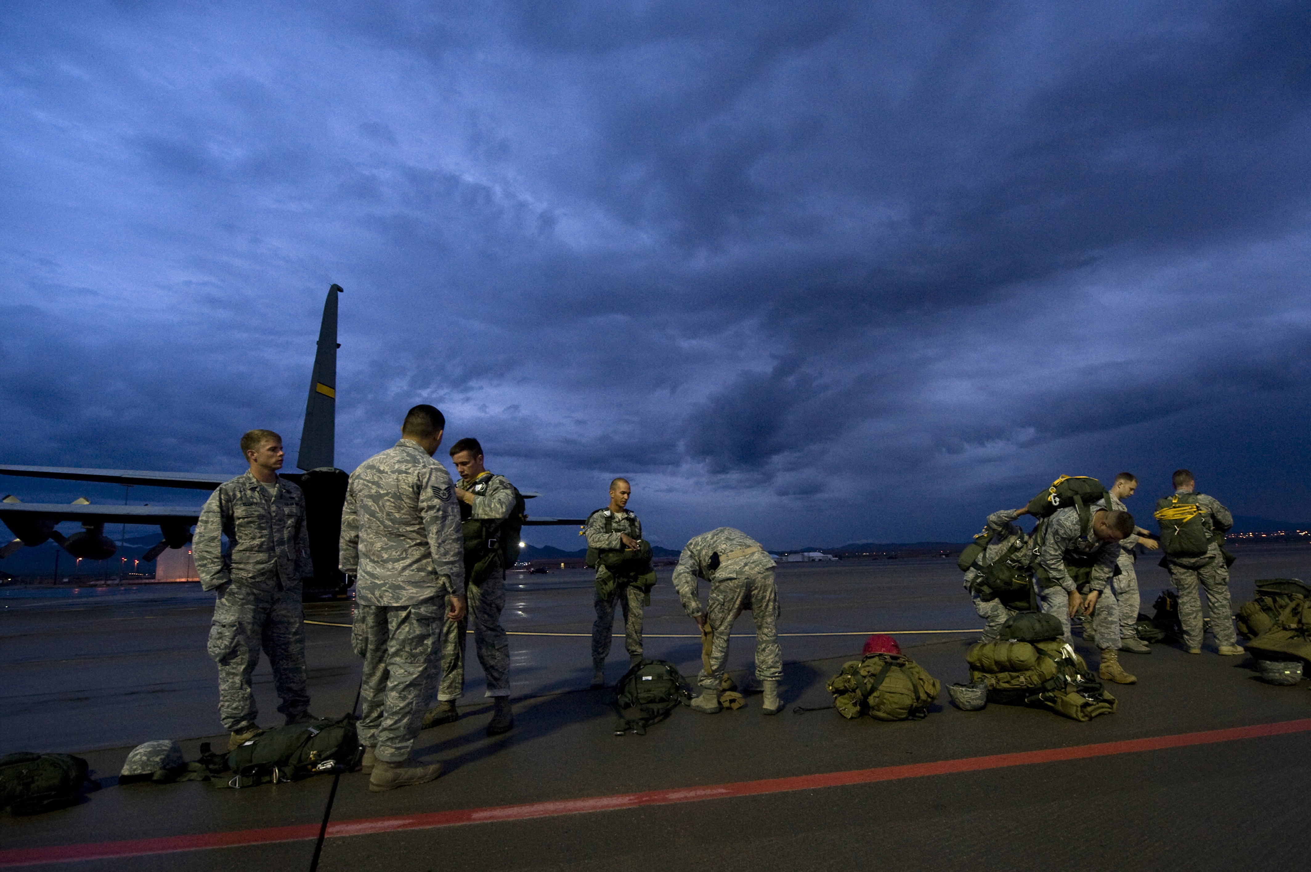 Nellis Airmen conduct airdrop training