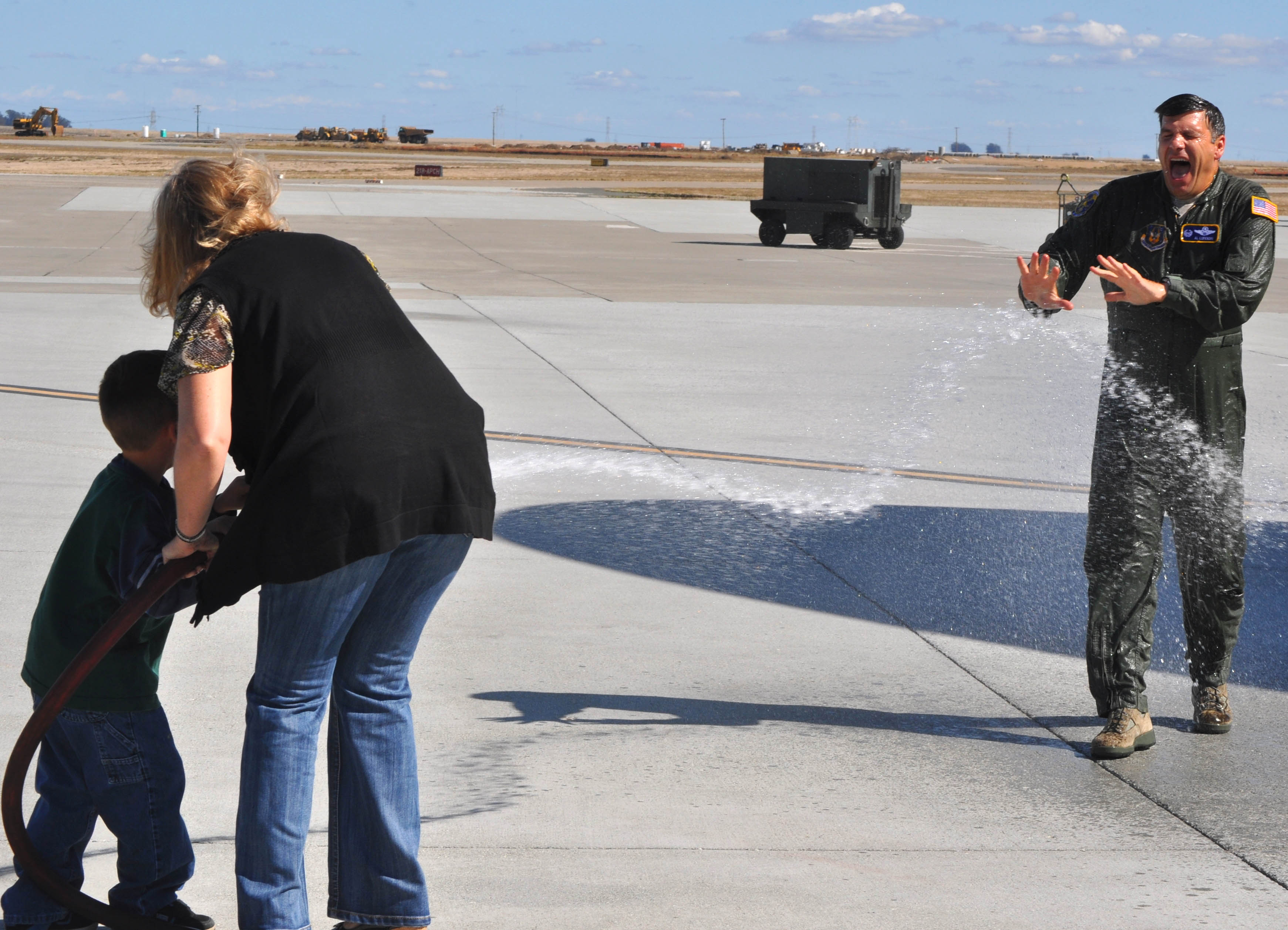 349th Operations Group Commander has "fini" flight prior to moving on ...