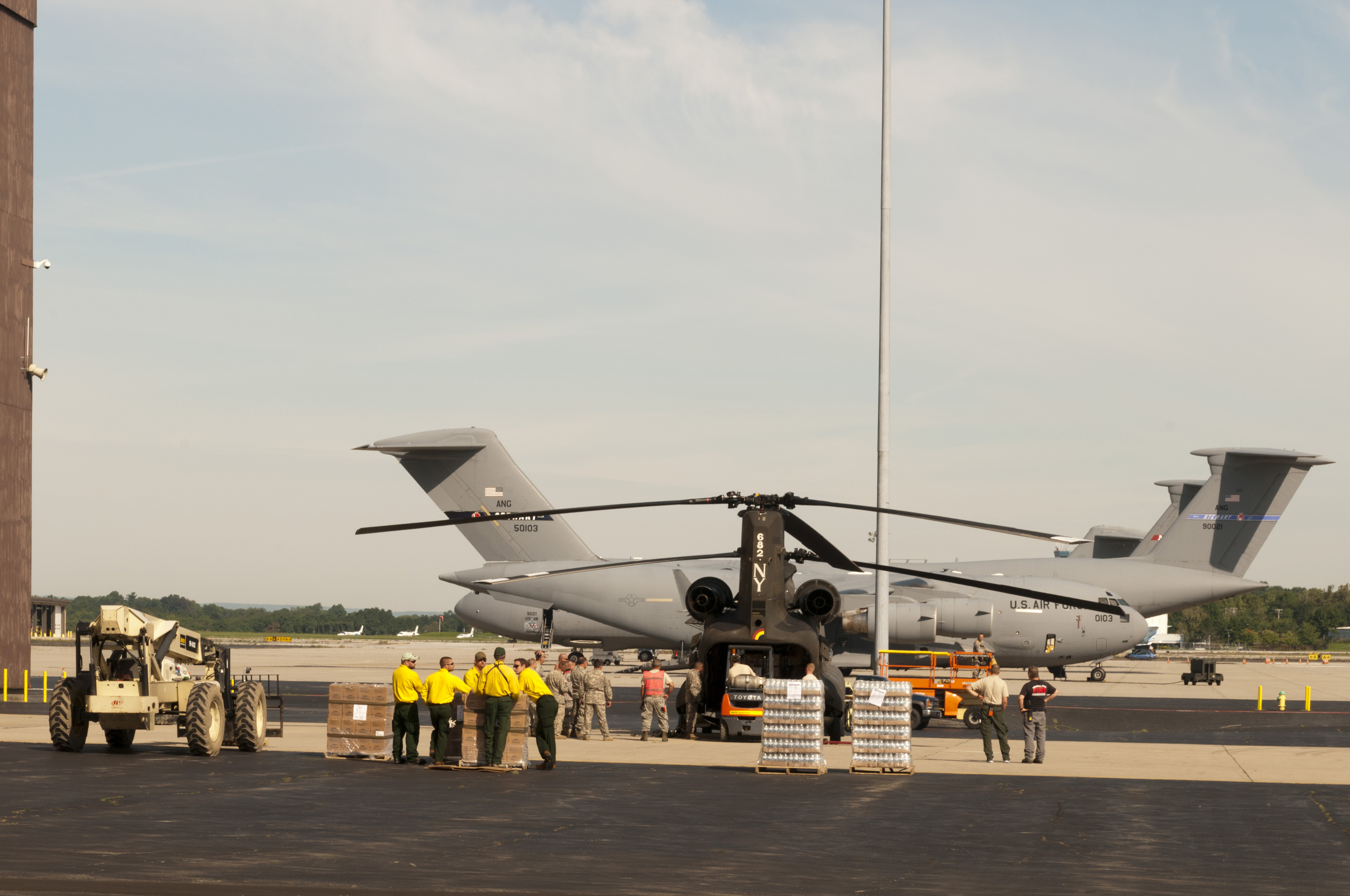 105th Airlift Wing supporting Hurricane Irene recovery operations