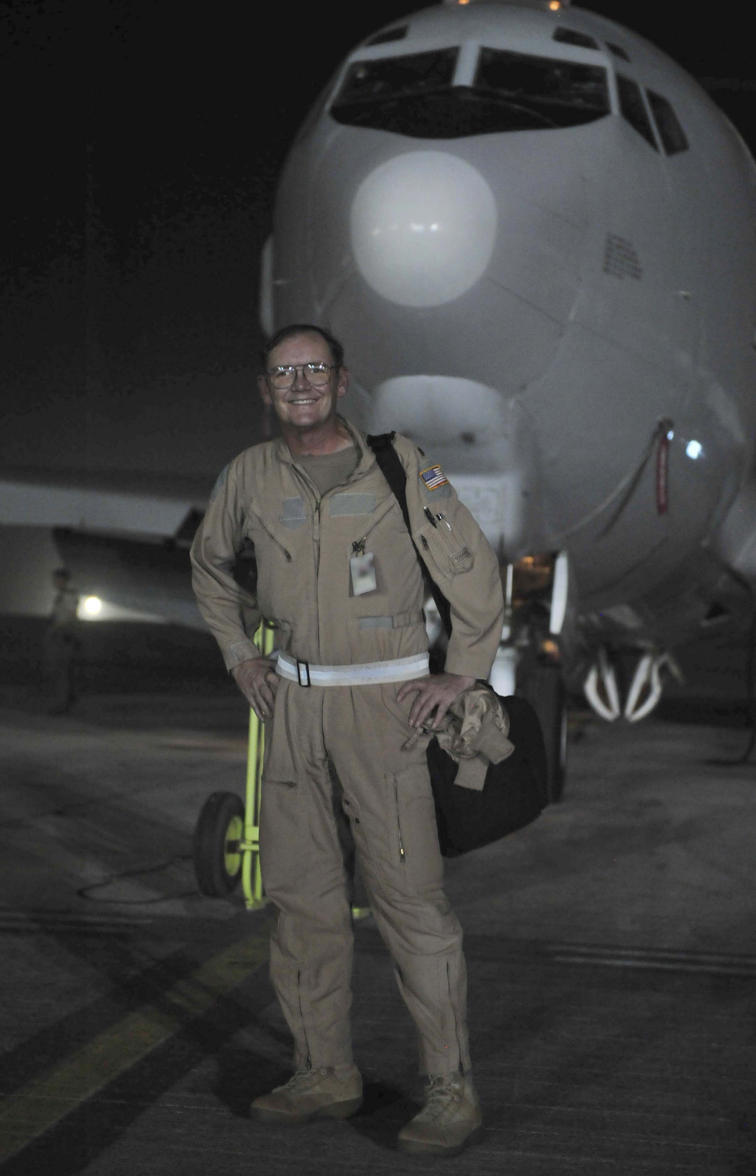 Deployed officer sets all-time record for flying hours in E-3 Sentry ...