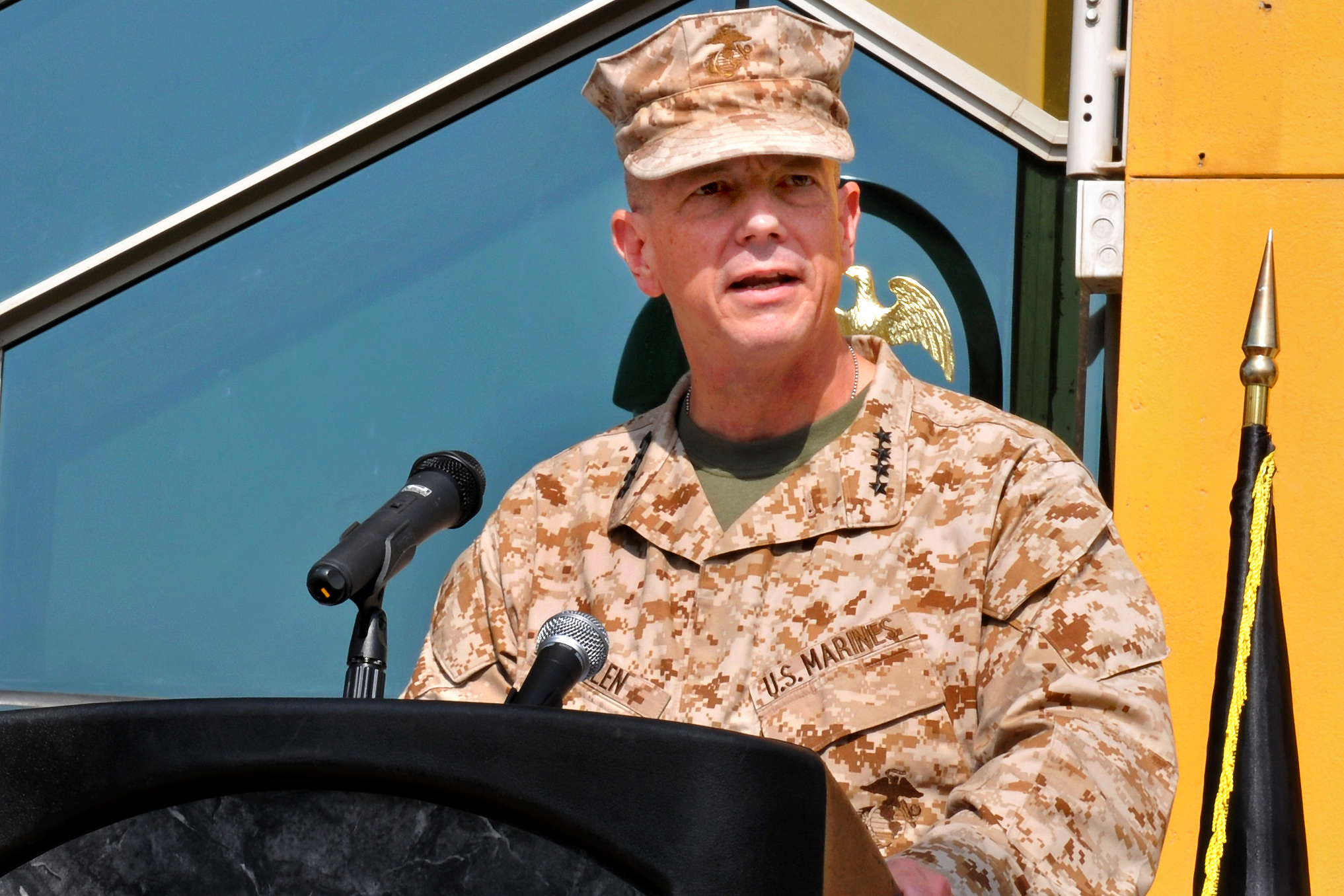 U.S. Marine Corps Gen. John R. Allen, commander of U.S. and ...