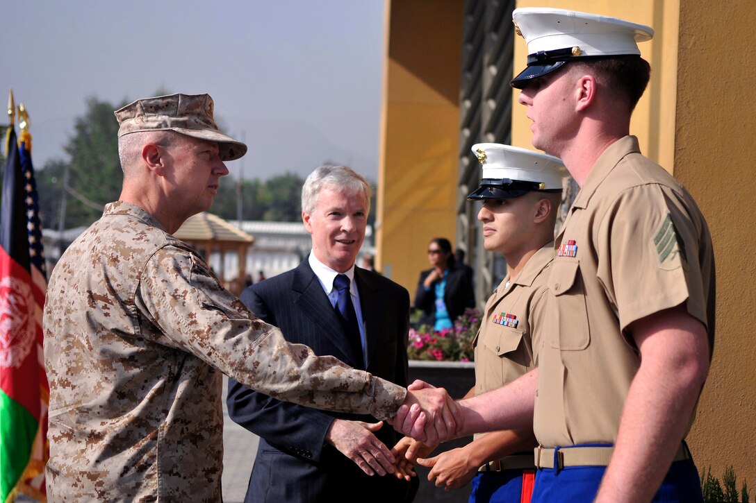 U.S. Marine Corps Gen. John R. Allen, commander of U.S. and ...