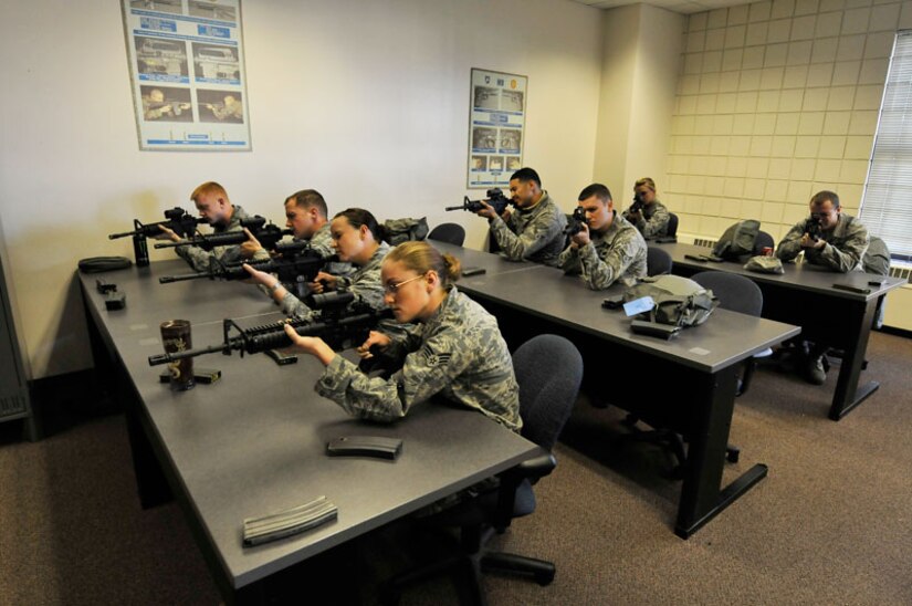 COMBAT ARMS TRAINING & MAINTENANCE FACILITY TEACHES AIRMEN MARKSMANSHIP ...