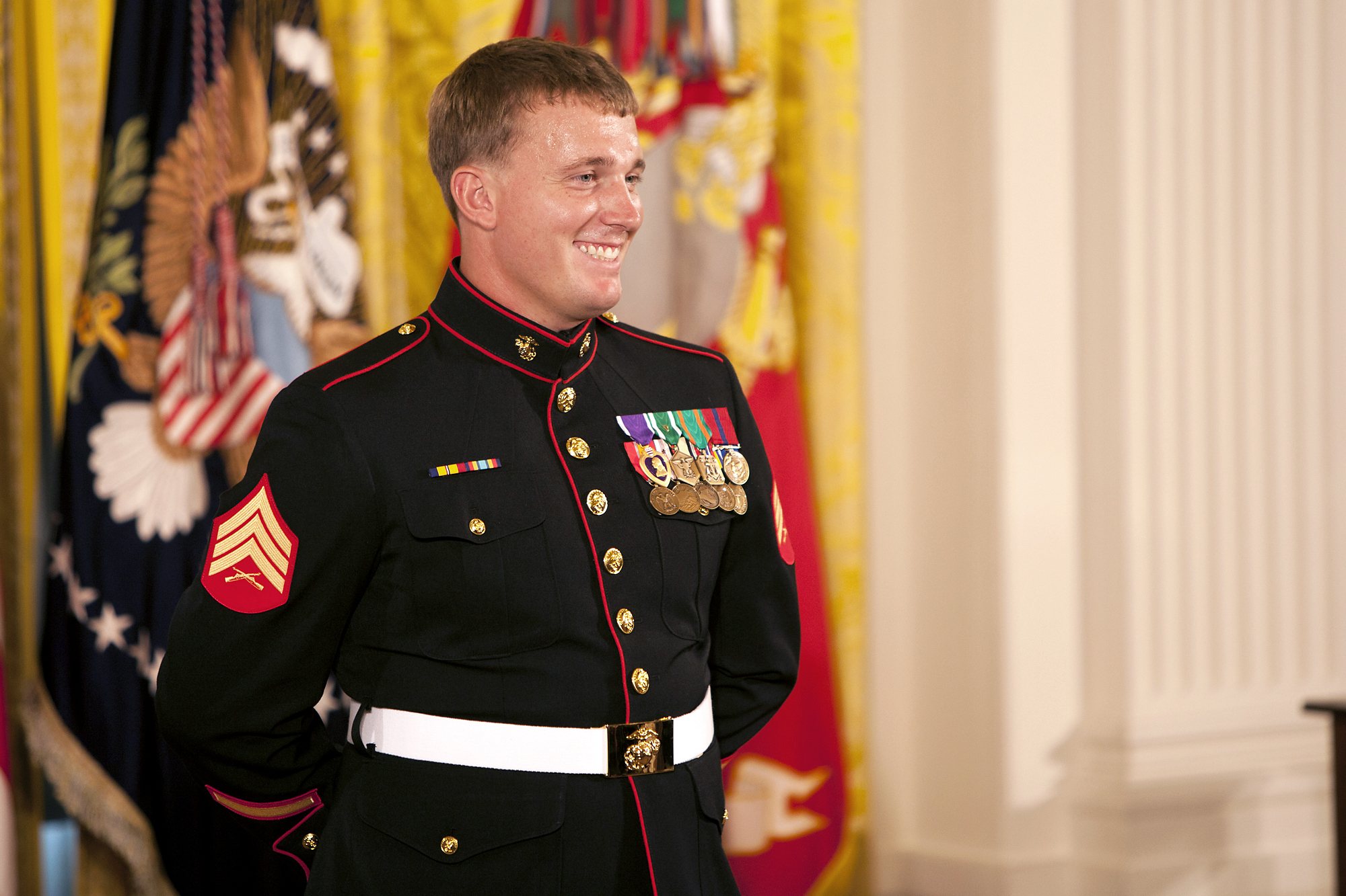 Marine Corps Sgt Dakota Meyer Gets A Laugh From President Barack Obama