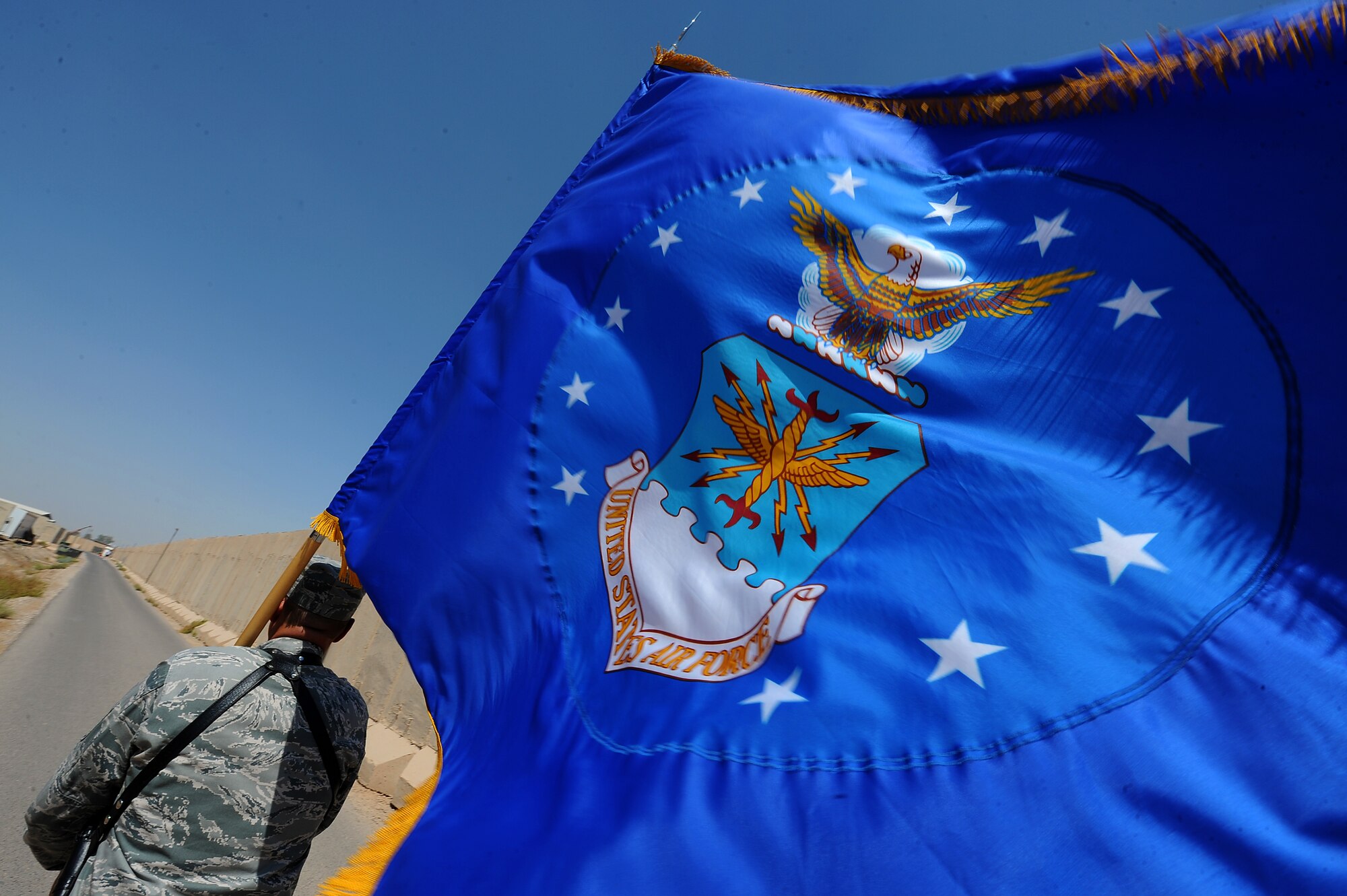 Sather Airmen carry the Colors to honor the US Air Force > U.S. Air ...