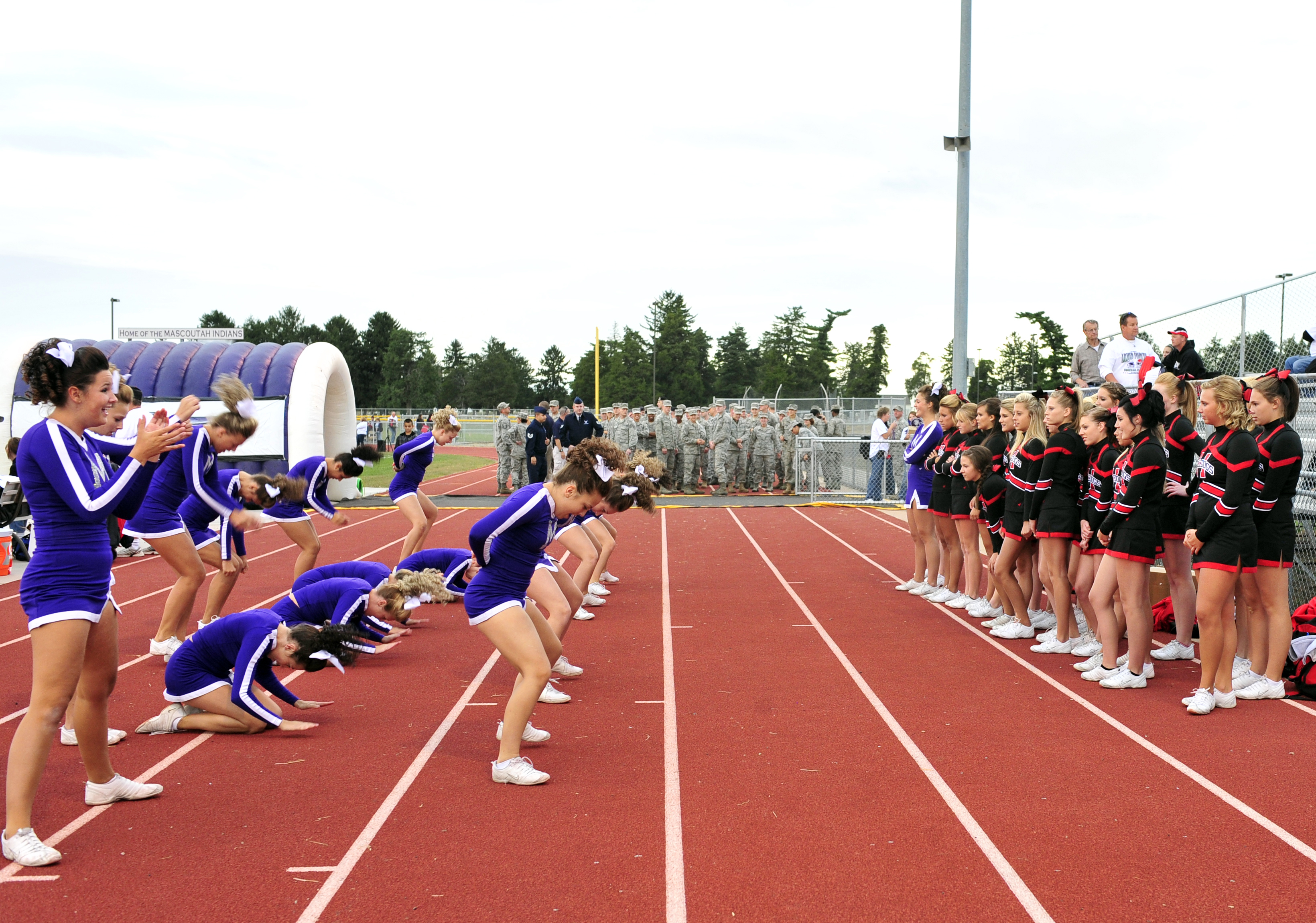 High school football team dedicates game to armed forces > Air Mobility ...