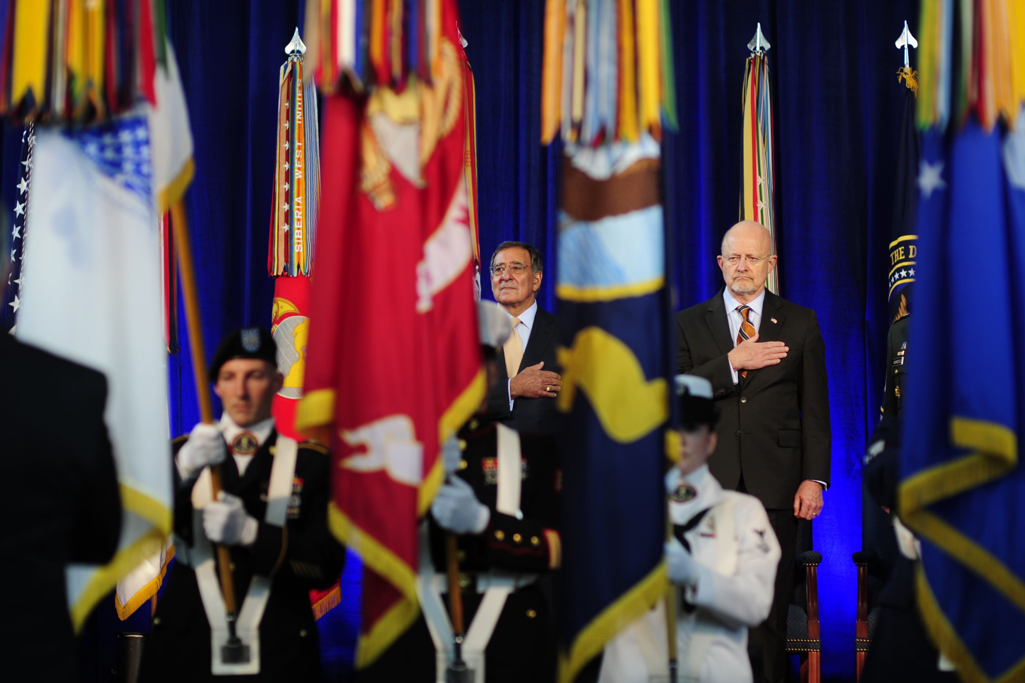 Defense Secretary Leon E. Panetta and James Clapper Jr., director of ...