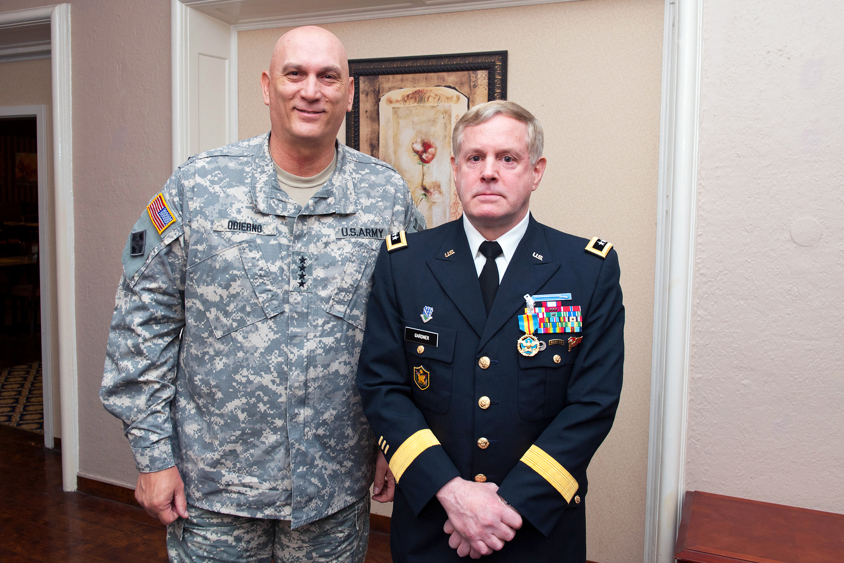 U.S. Army Chief of Staff Gen. Raymond T. Odierno stands next to his ...