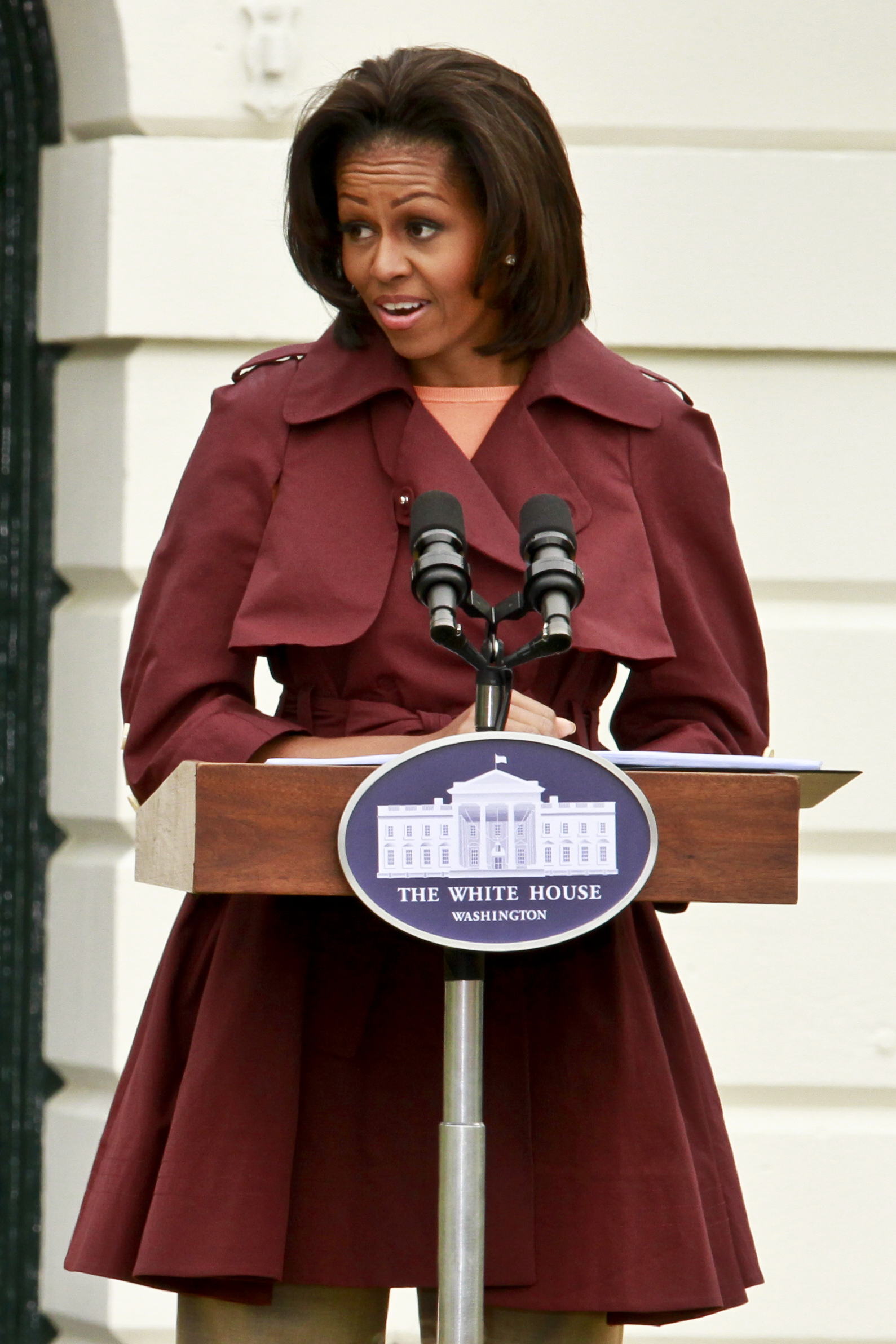 First Lady Michelle Obama describes the accomplishments of the first ...