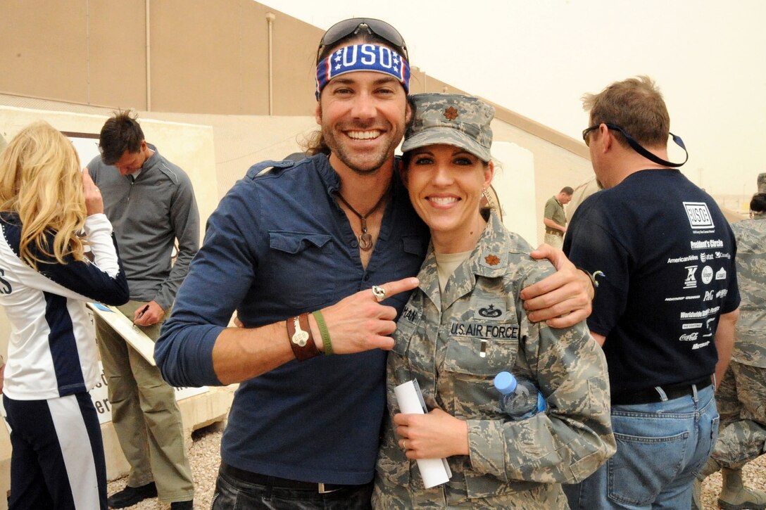Singer, songwriter and actor Ace Young poses for a photo with U.S. Air ...