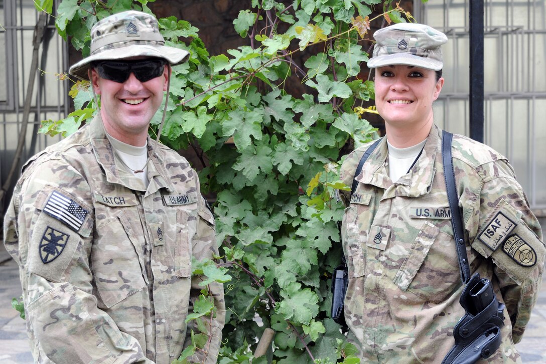 Army Sgt. 1st Class Stephen Latch and Army Staff Sgt. Carmelita Ann ...