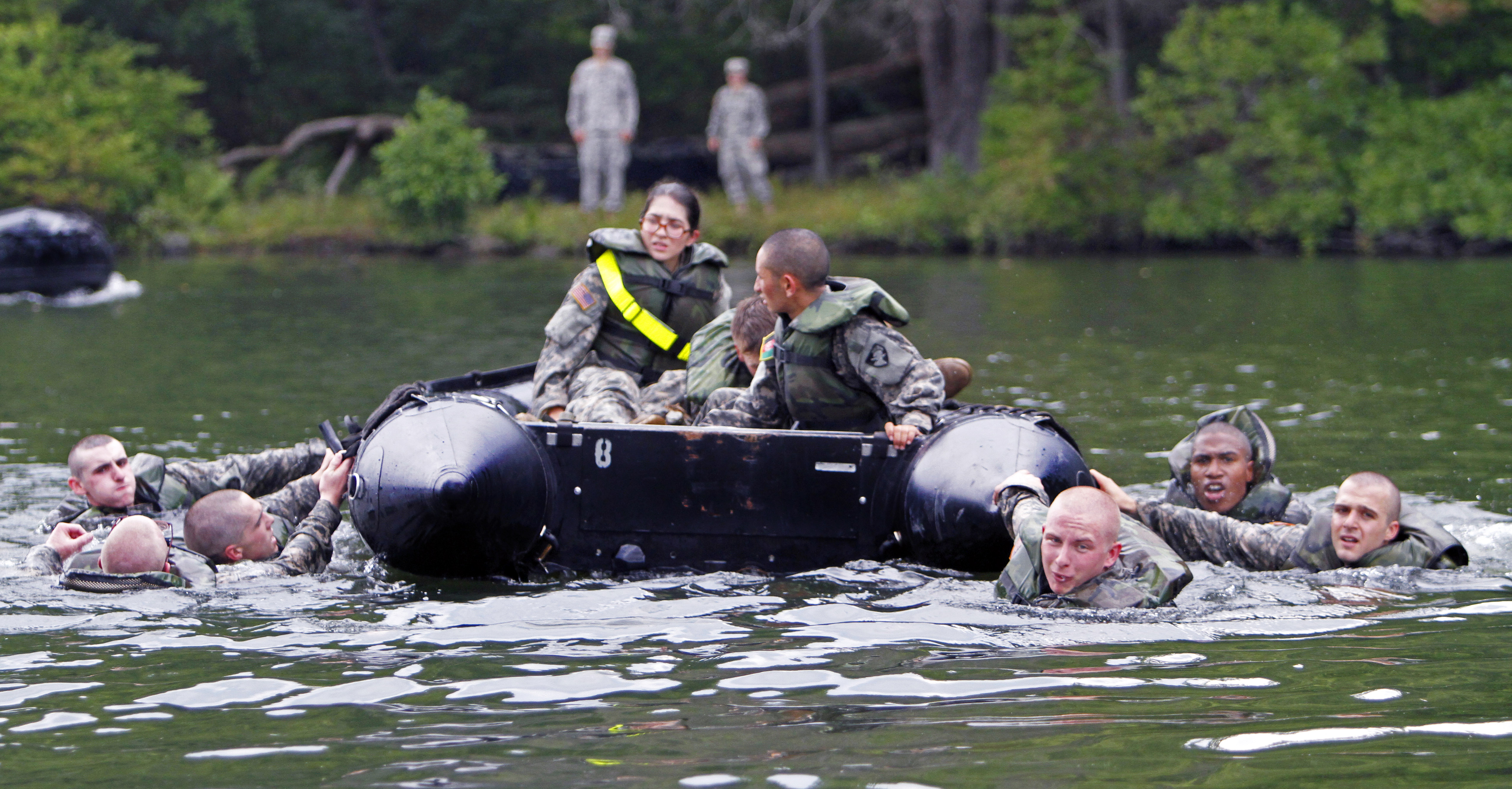 Cadets devise a plan to cross Lake Popolopen as quickly as possible ...