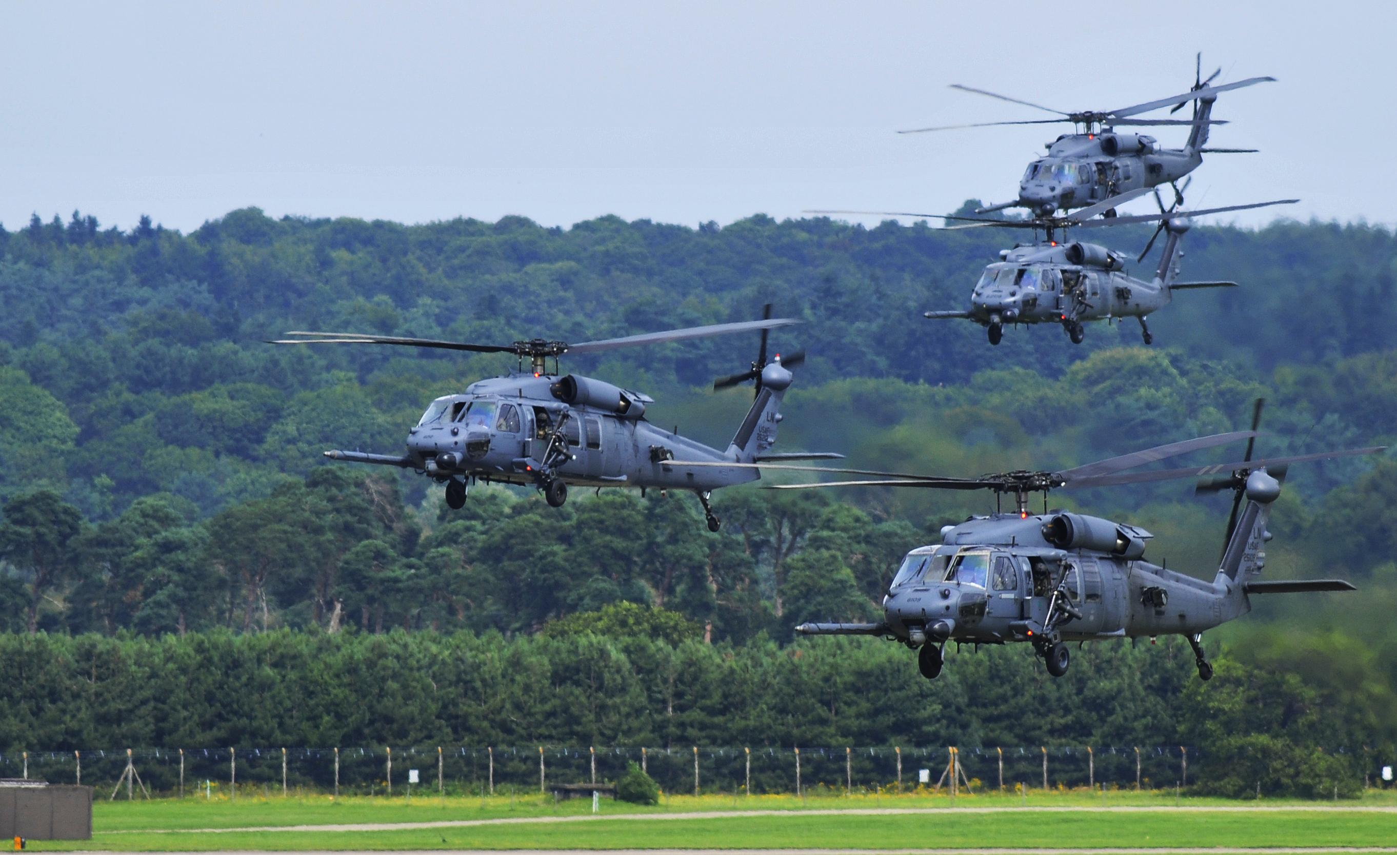 Flying four for the first time