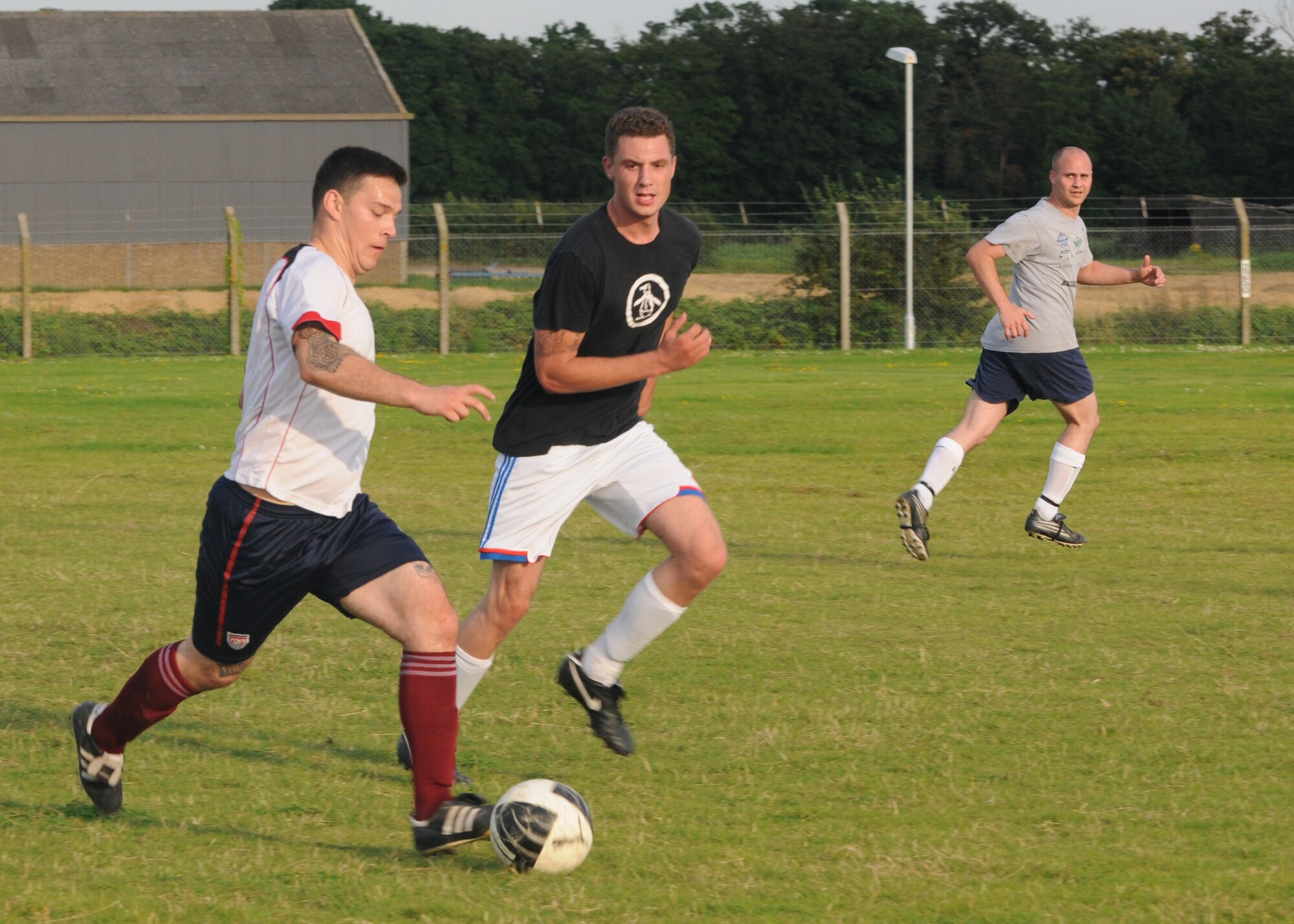 100th LRS plays 100th CES during intramural soccer season > Royal Air ...