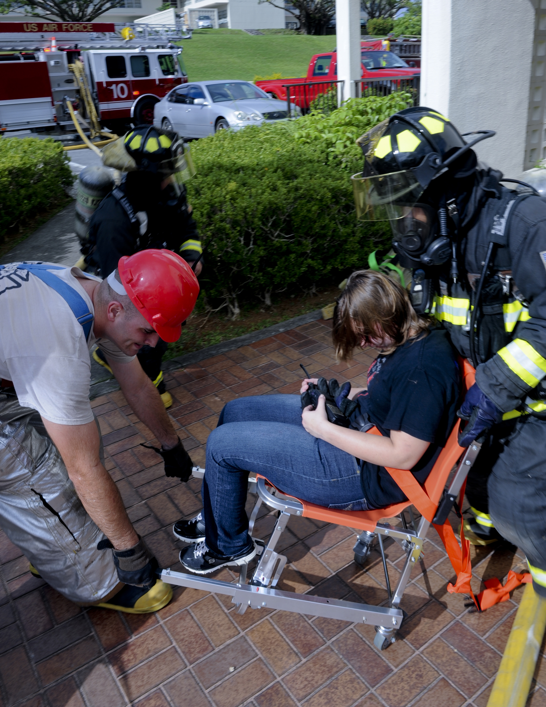 First responders rescue Airmen